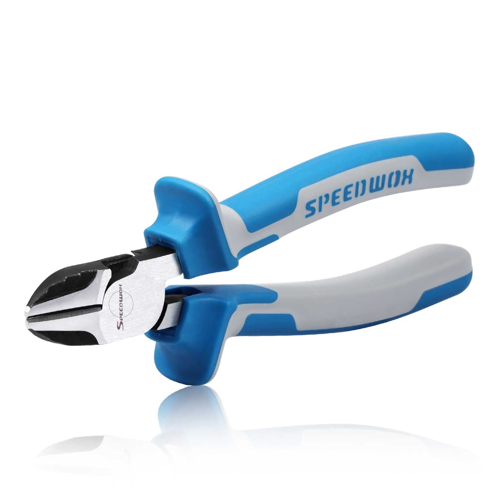 SPEEDWOX High Leverage Diagonal Cutters 7 Inches CR-NI Steel Diagonal Cutting Pliers Heavy Duty ...