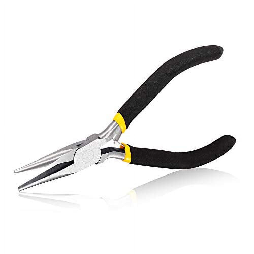 SPEEDWOX Long Nose Pliers 5 Inches Mini Fine Chain Nose Pliers for Hard ...