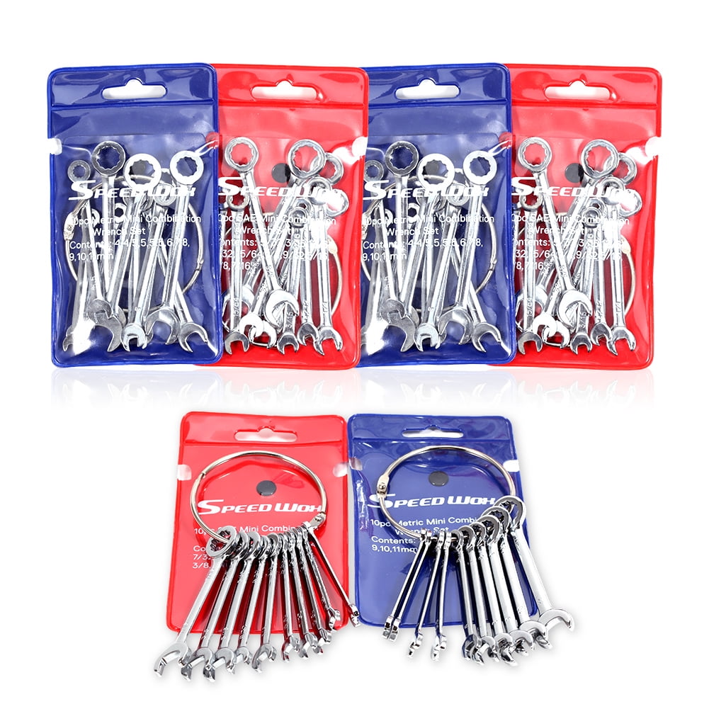 SPEEDWOX Mini Combination Open and Box End Wrench Set 6 Packs 4mm-11mm ...