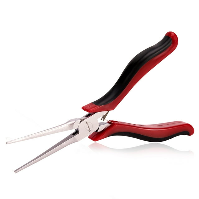 SPEEDWOX Mini Needle Nose Pliers Smooth Flat Jaws Extra Long Nose Long ...