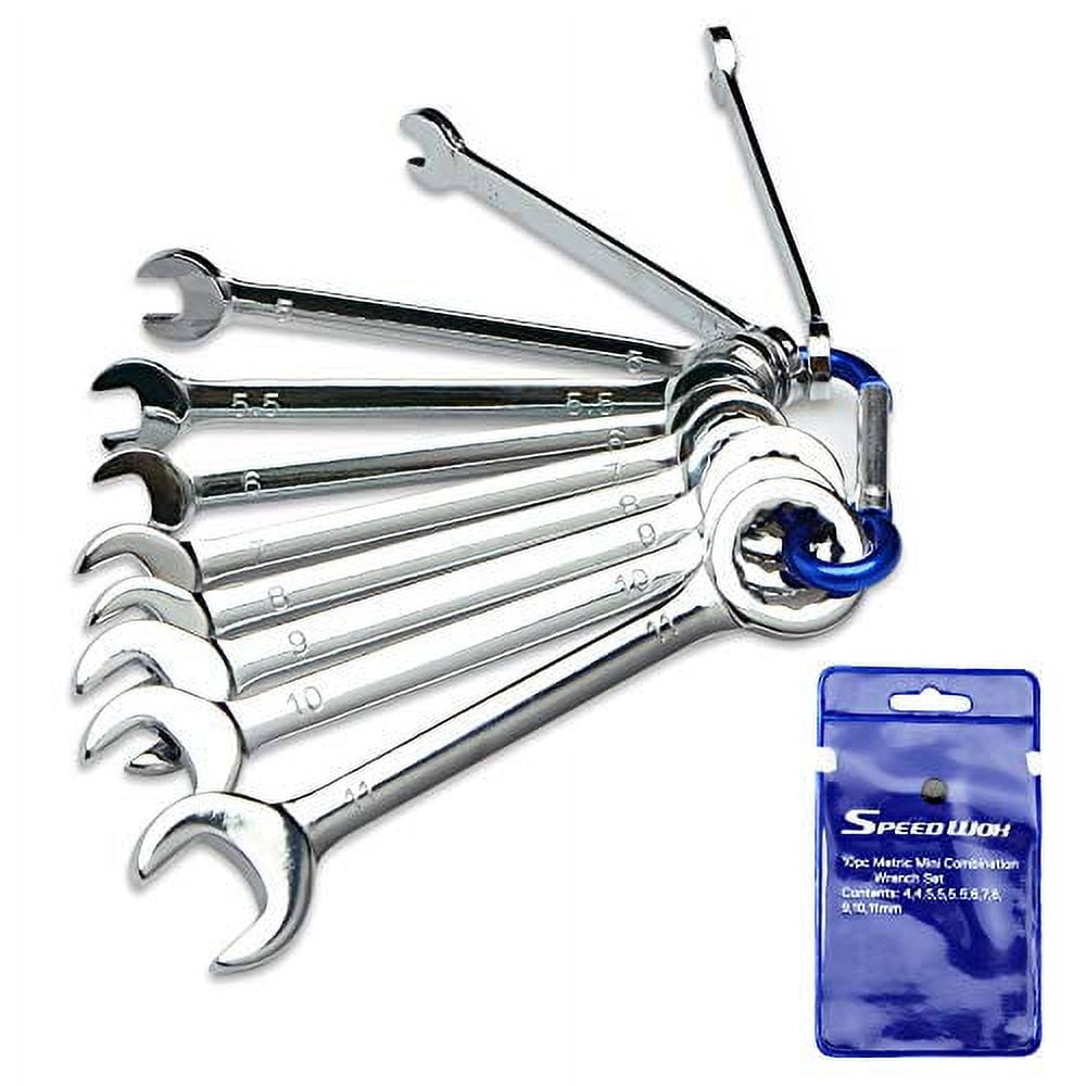 SPEEDWOX Mini Wrench Metric 10 Pcs Ignition Wrench Set 4mm-11mm Open ...