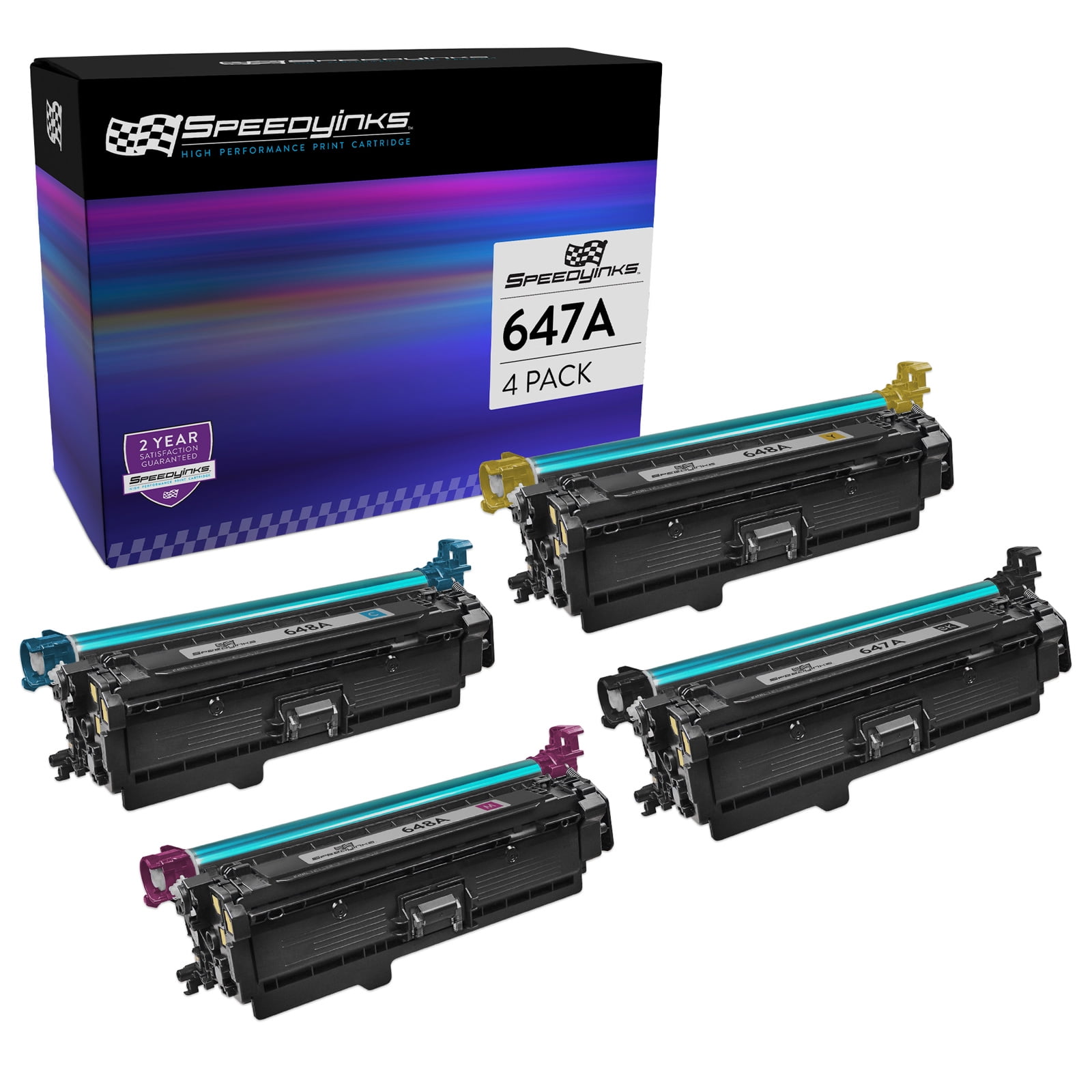 SPEEDYINKS Compatible Toner 4-Pack for HP 647X 647A, Works with ...