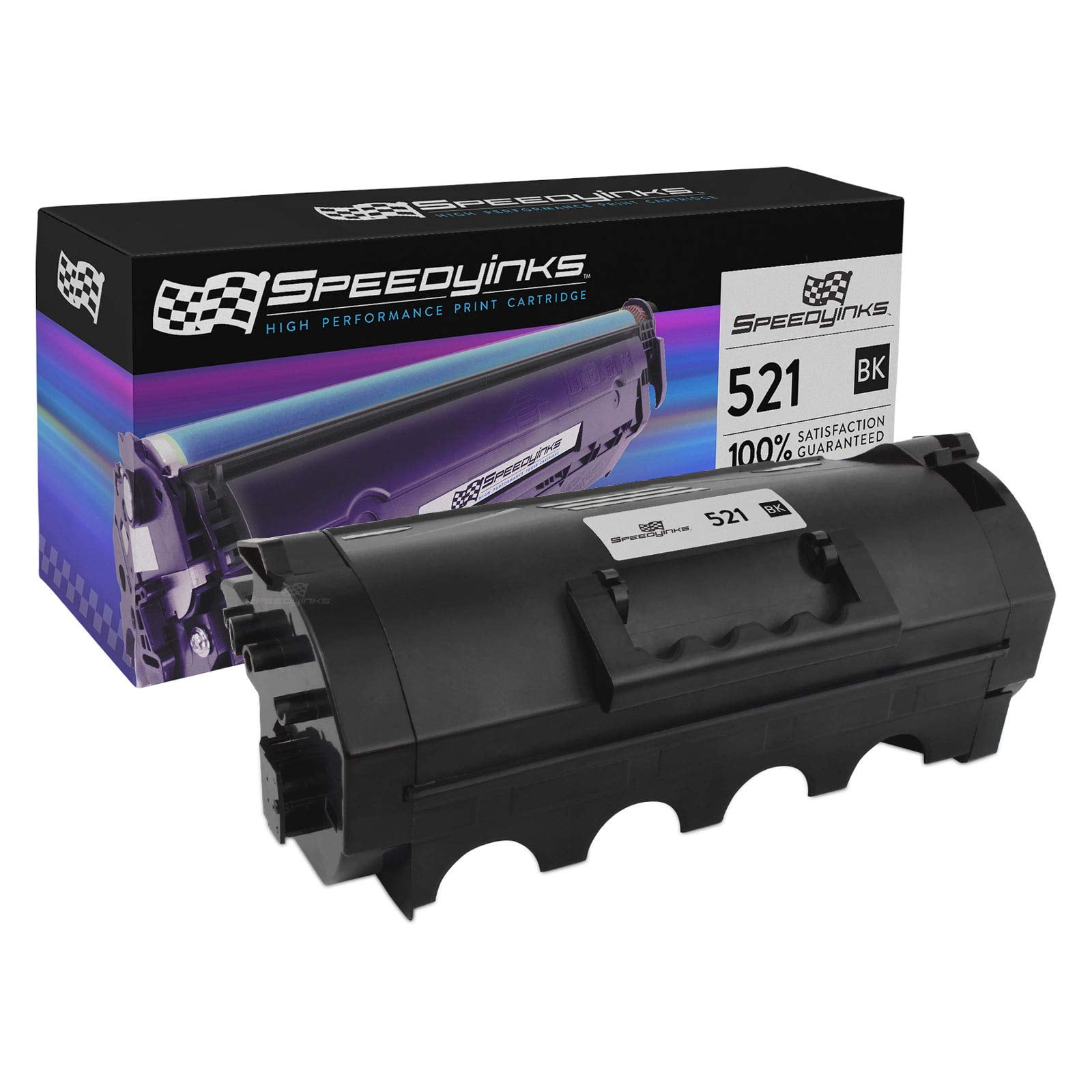 SPEEDYINKS Compatible Toner Cartridge Replacement for Lexmark 521 ...