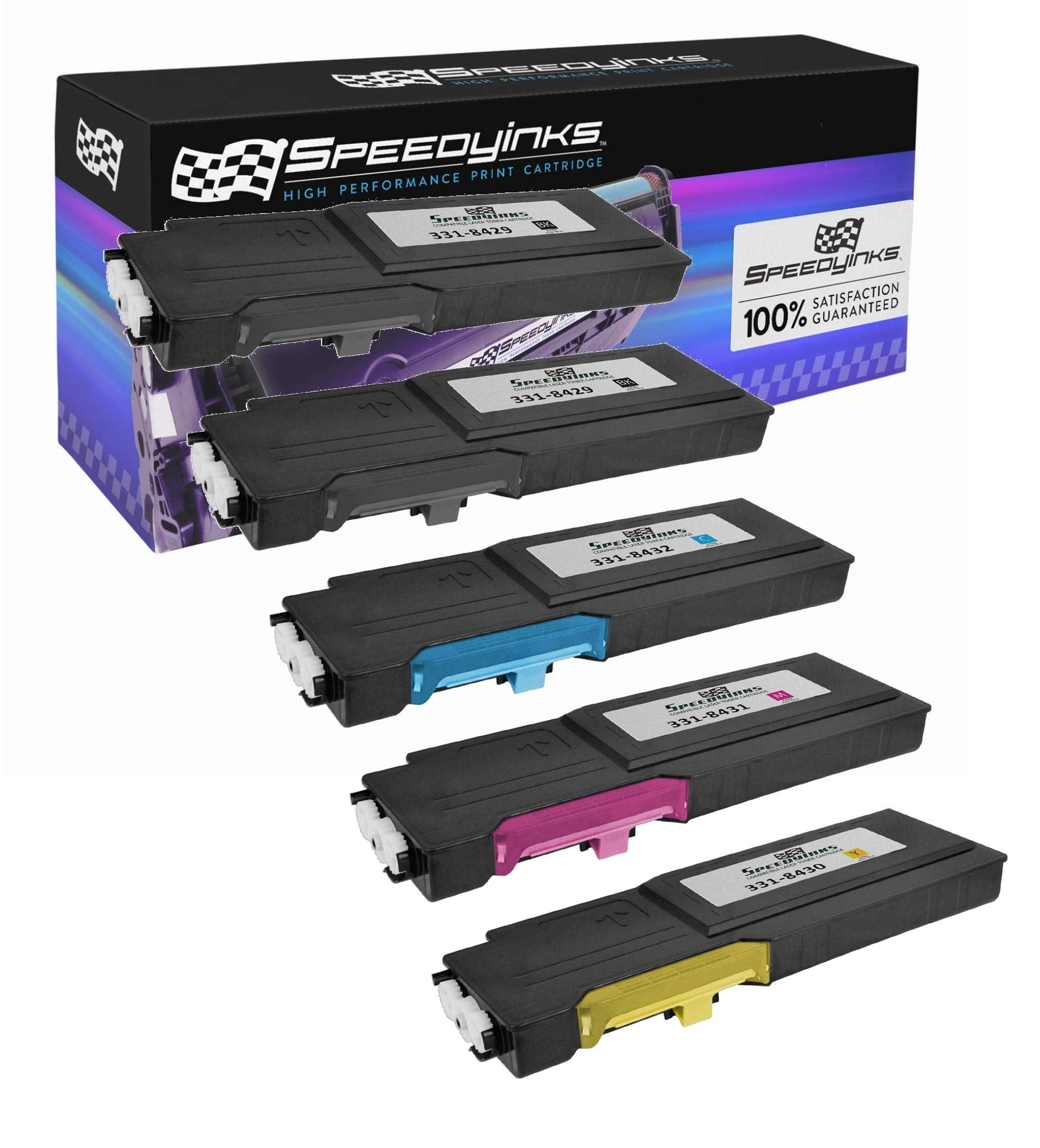 SPEEDYINKS Compatible Toner Cartridge Replacements for Dell Color Laser ...