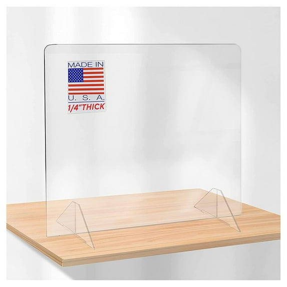 SPEEDYORDERS Protective Sneeze Guard, 1/4" Thick 32"W x 24"H NO Opening ...