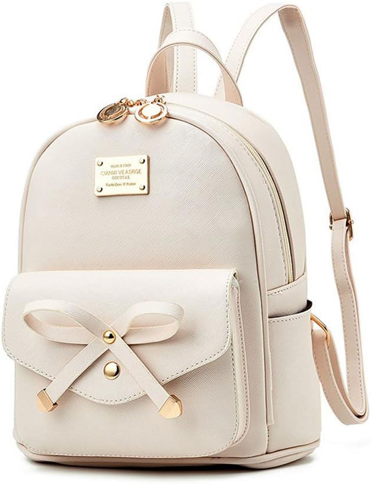SPEKSEE Bowknot Cute Leather Backpack Mini Backpack Purse for Women ...