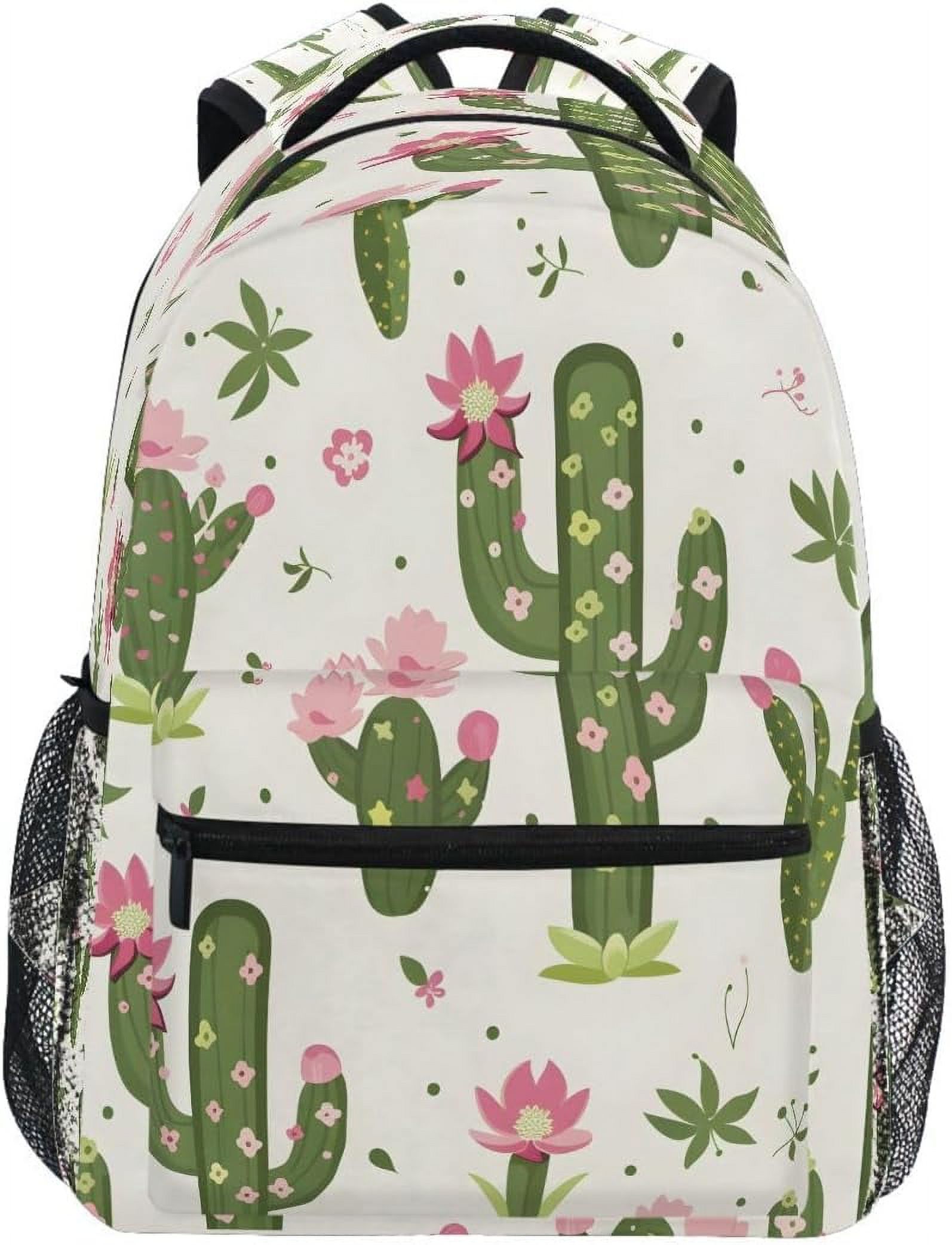 SPEKSEE Cactus Pink Flower Print Backpack For Women Men, Travel Laptop ...