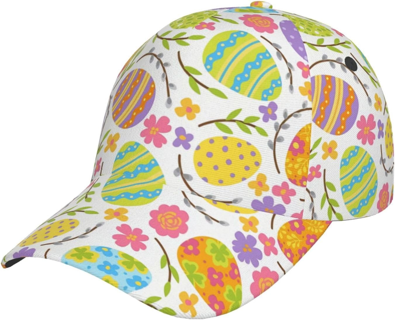 SPEKSEE Cute Easter Bunny Rabbit Print Baseball Cap, Adjustable Casual ...