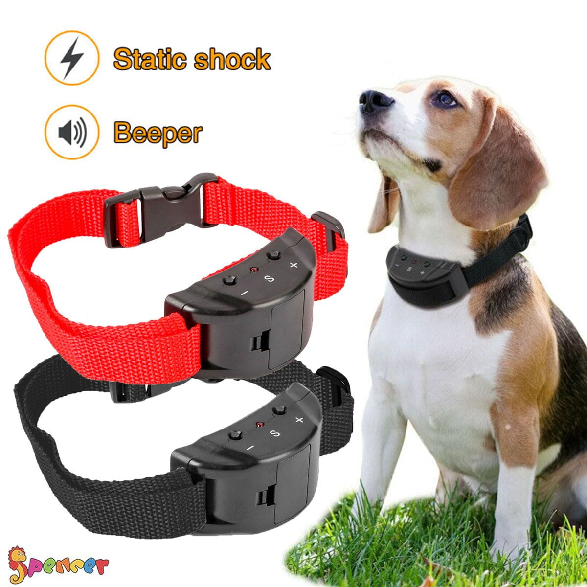 SPENCER Electric Dog Anti Barking No Bark Collar Control Collars ...