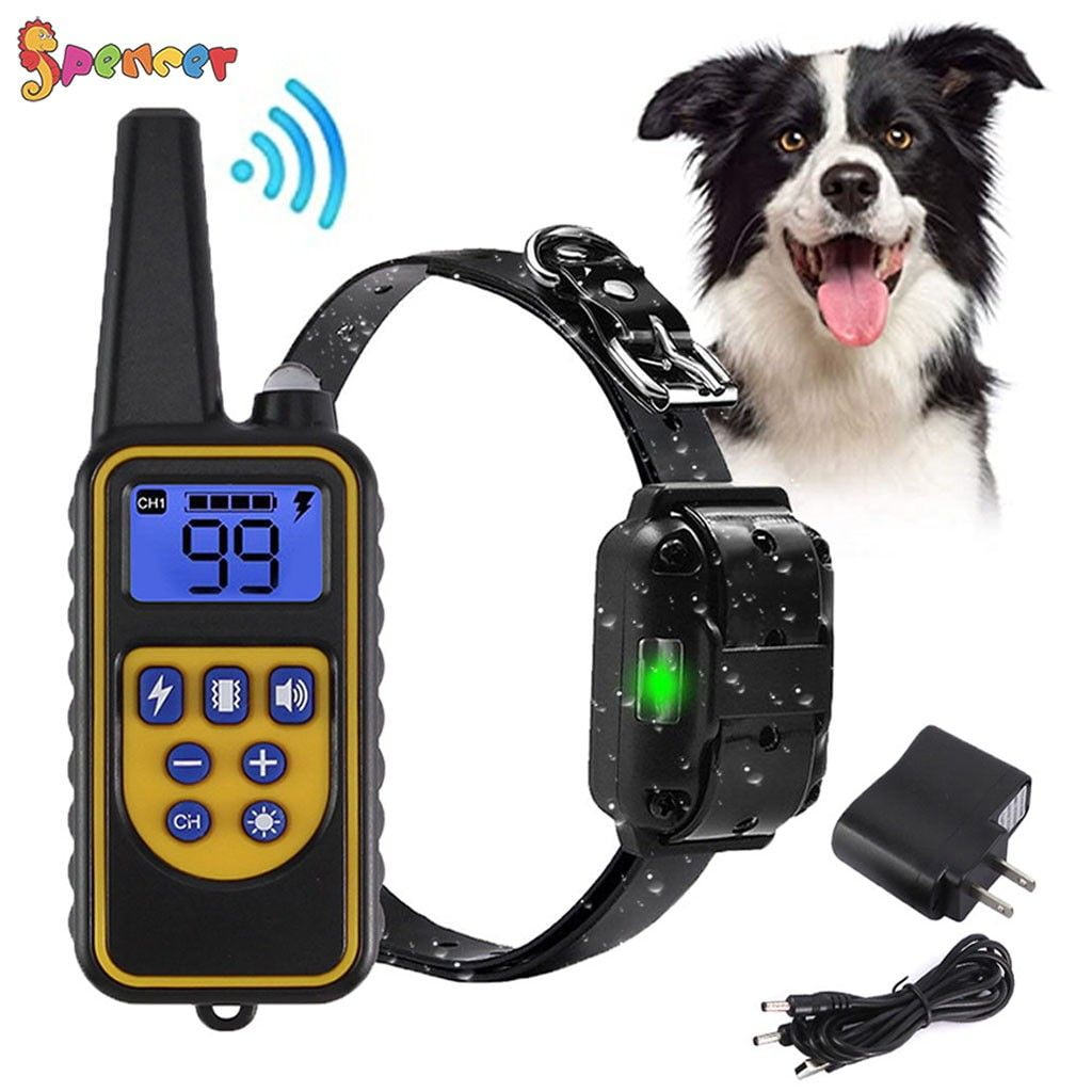SPENCER Waterproof Dog Training Collar with Remote 875 Yards ...