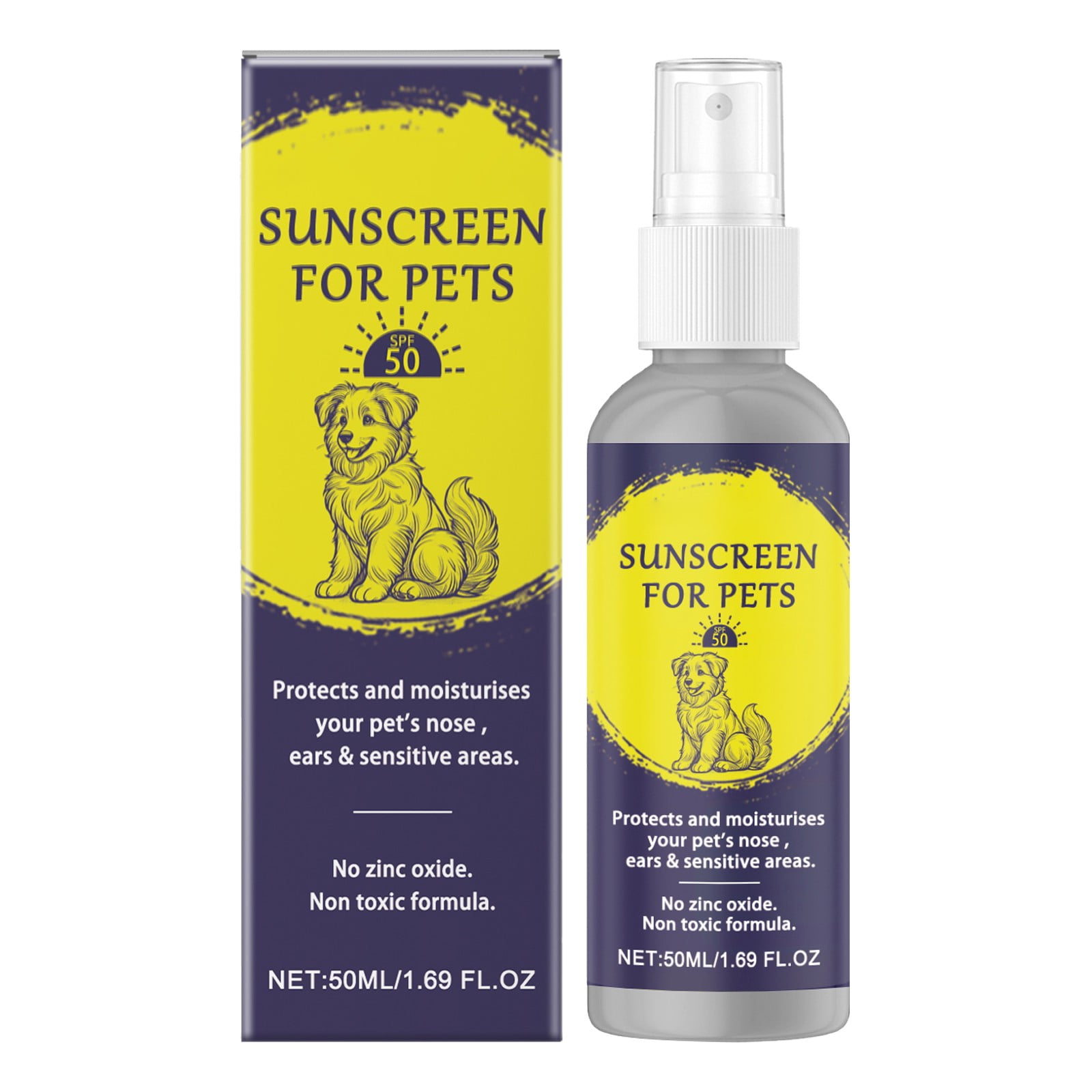 SPF 50 Pet Lotion Bottle Sun Moisturising Dogs And Cat formula Dog Balm ...