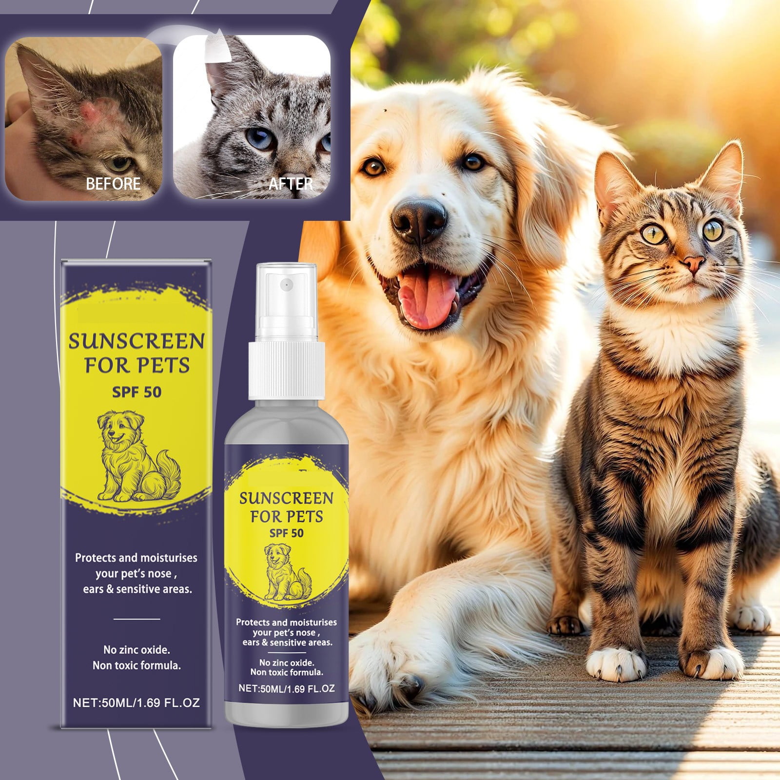 SPF 50 Pet Sunscreen | Sun Protection For Pets | Moisturising Sunscreen ...