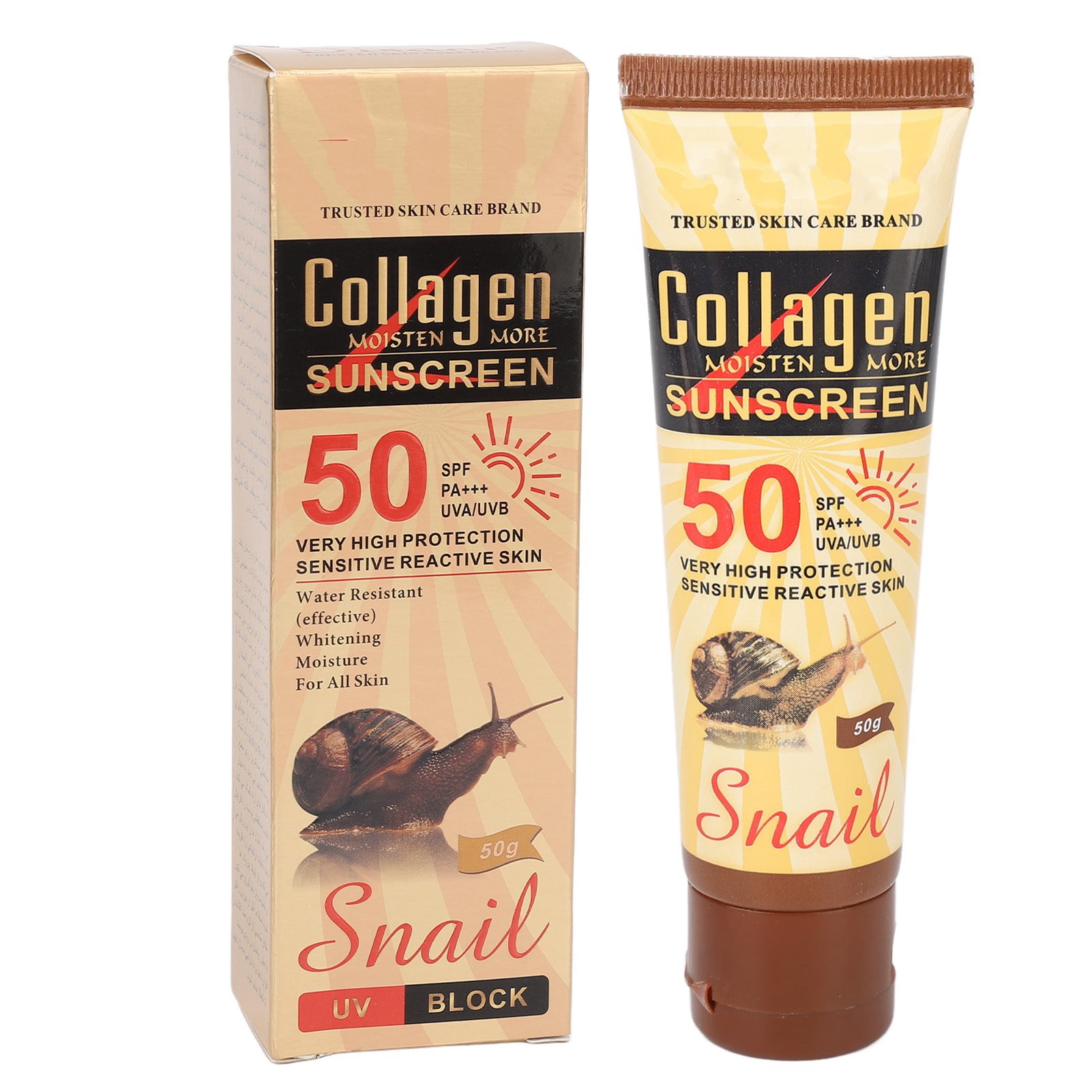 SPF50 Facial Body Sunscreen Collagen Moisturizing UV Protection ...