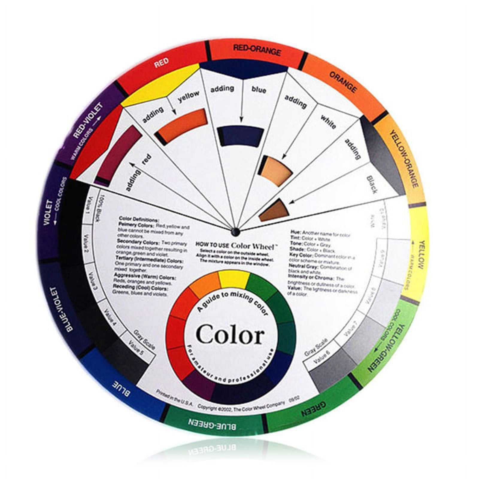 SPHET New Professional Paper Card Design Color Mixing Wheel Ink Chart ...