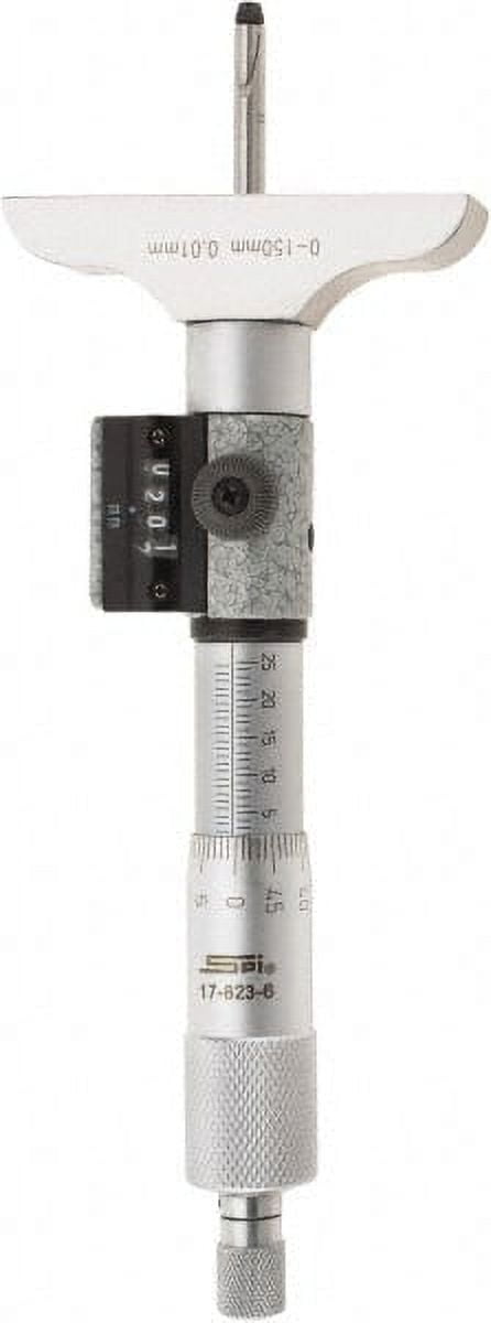 SPI 0 to 150mm Range, 6 Rod, Mechanical Depth Micrometer Ratchet Stop ...