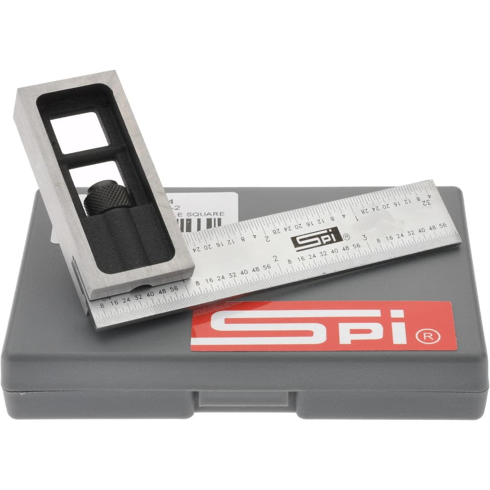 SPI 13-191-2 Adjustable Double Square with 4" Long Hardened Steel Blade ...