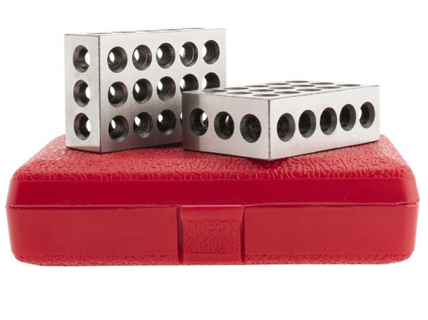 SPI 13-670-5 Setup 1-2-3 Blocks: Matched & Measured Pair with Five 3/8-16 Tapped Holes and 18 ...