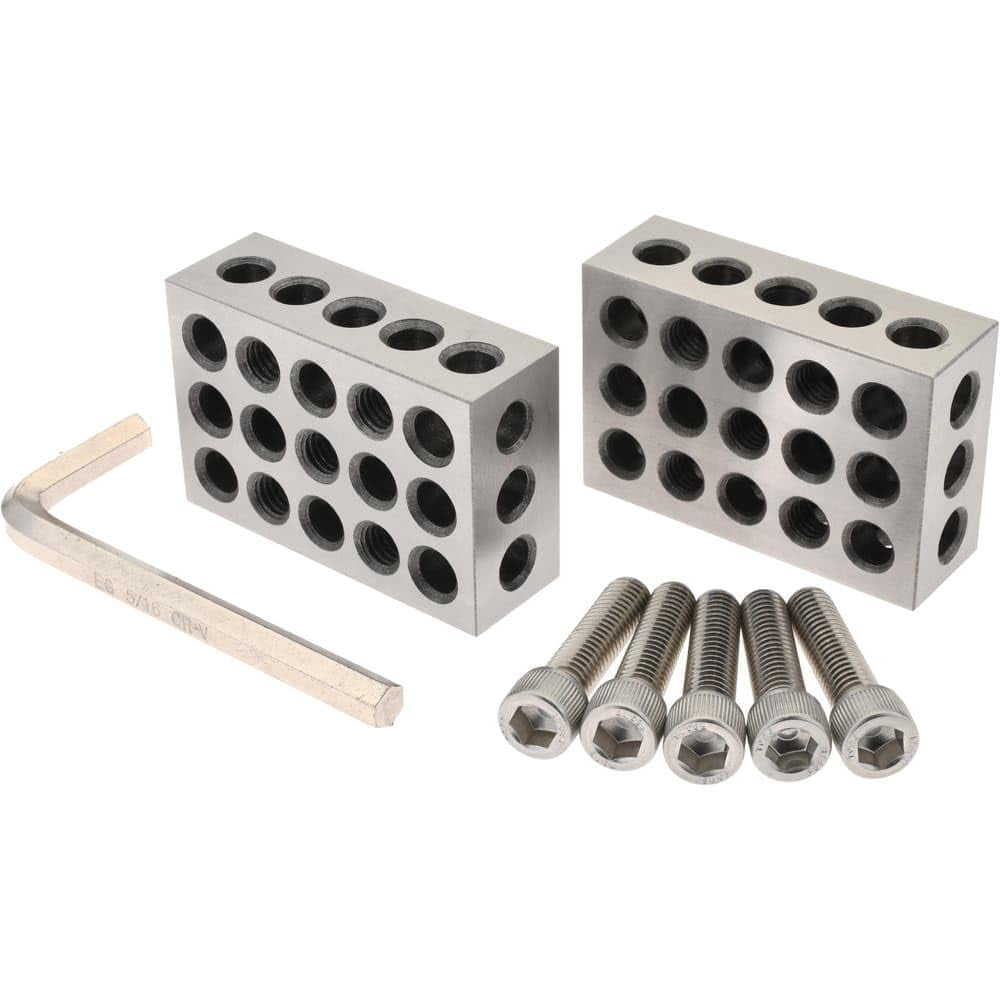 SPI 630-4000 Setup 1-2-3 Blocks: 5 Tapped (3/8-16) Holes & 18 Untapped ...