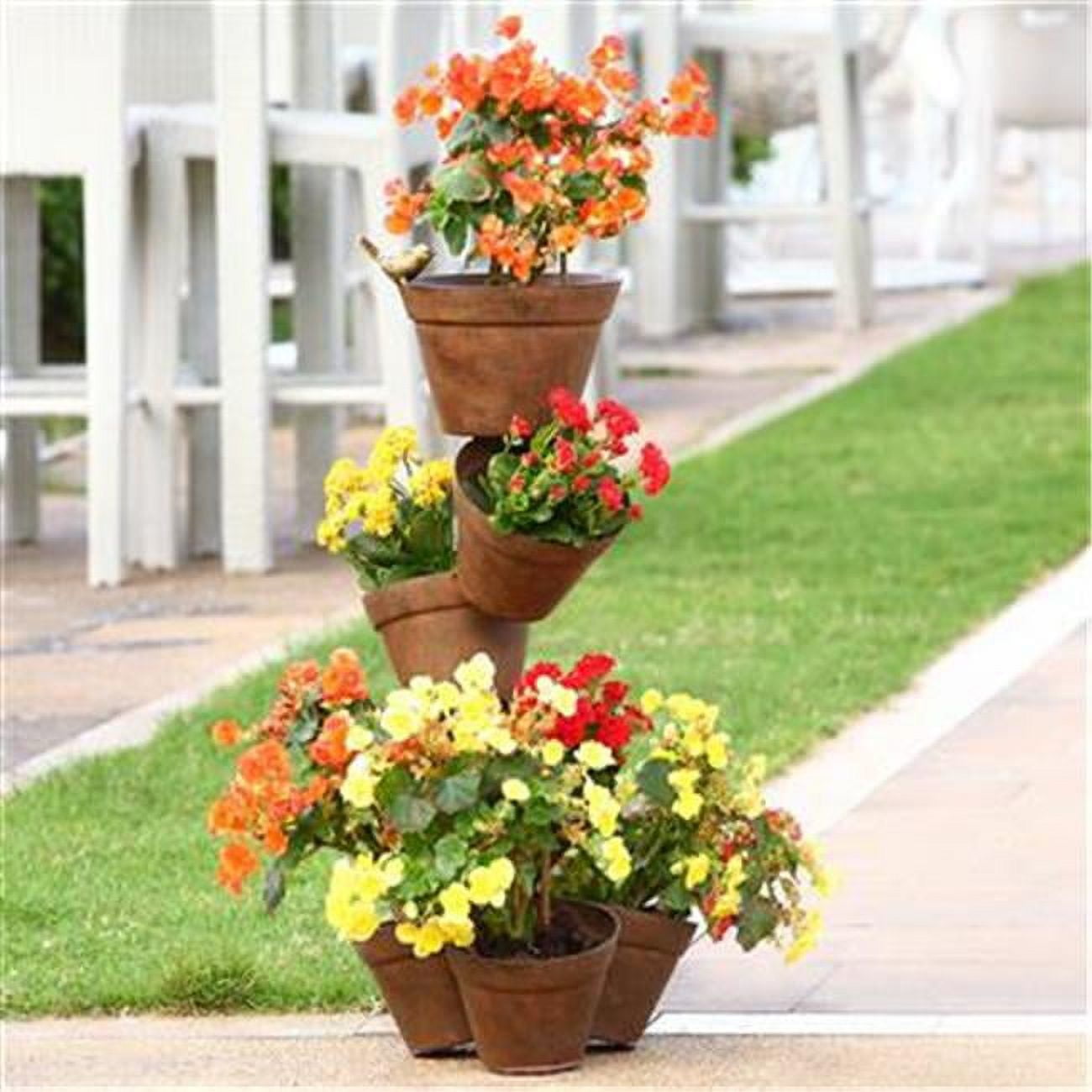 SPI Aluminum Precarious Pot Stacked Garden Planter - Walmart.com