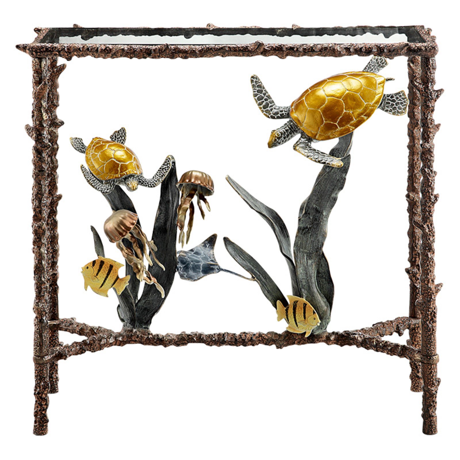 SPI Aluminum Turtle and Sealife Console Table - Walmart.com