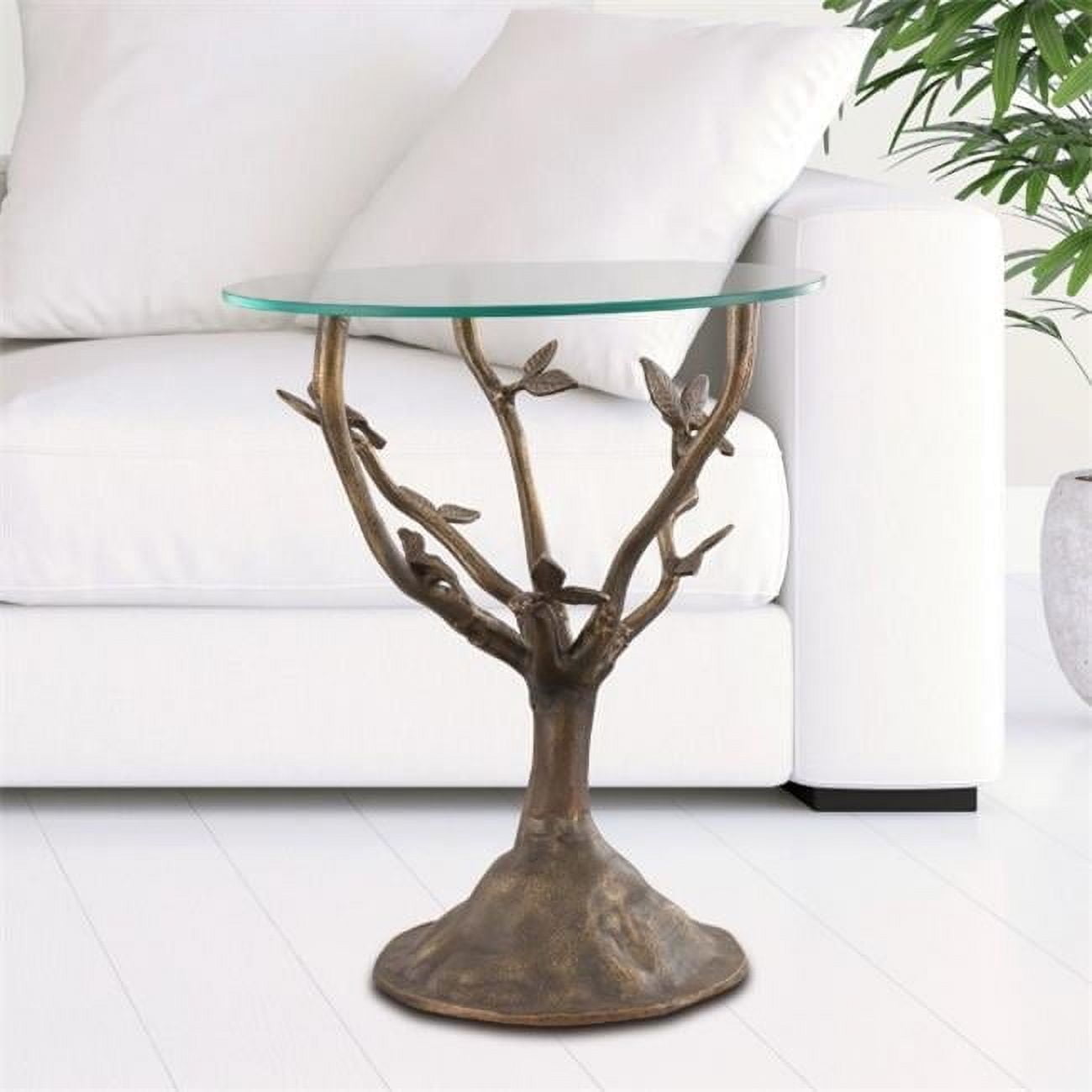 SPI Home Birds and Leaves End Table 21.5" x 17.0" x 17.0" 9.00 lbs ...
