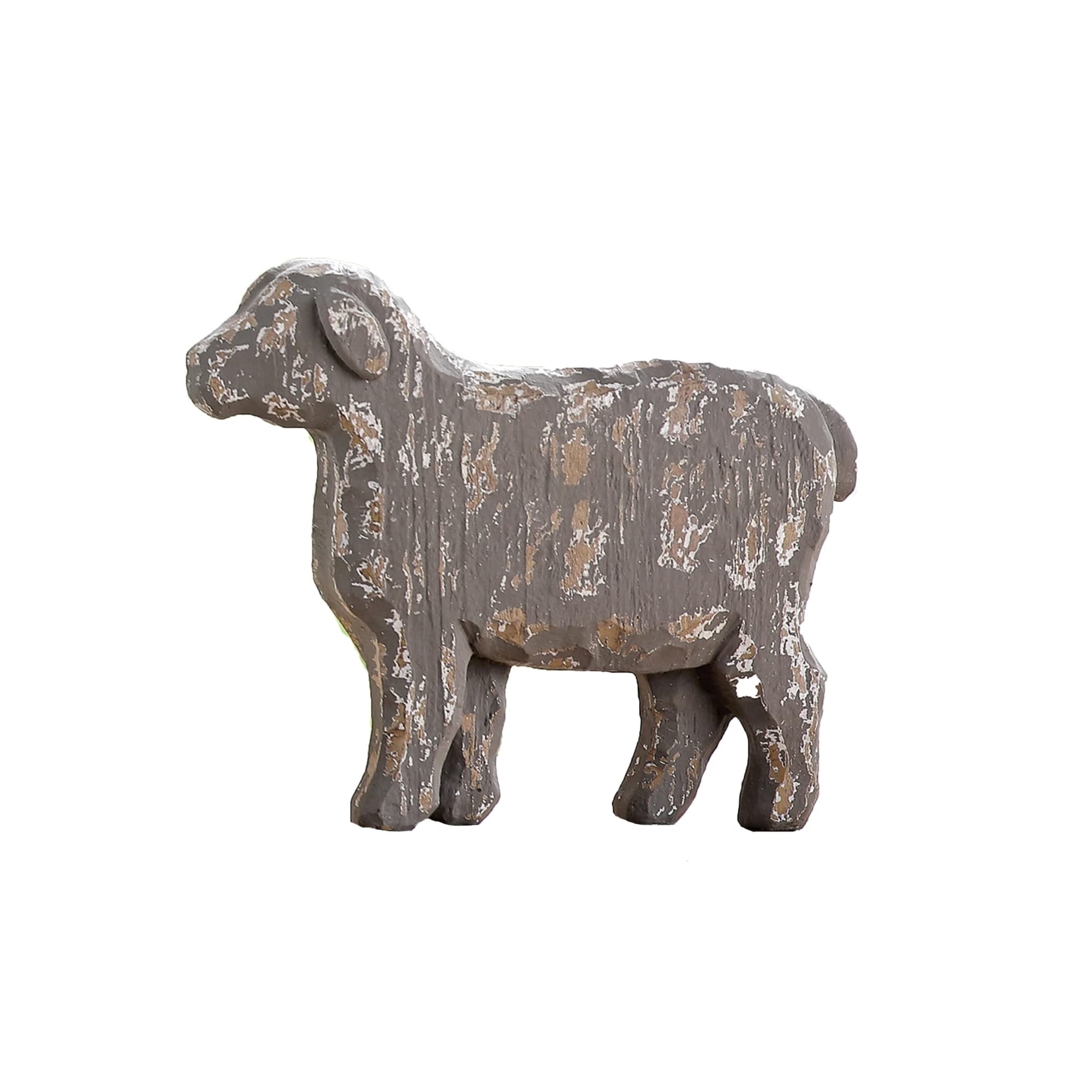 SPI Home 48132 Rustic Greywash Sheep 12 x 7 Resin Table Top Figurine D√ ...