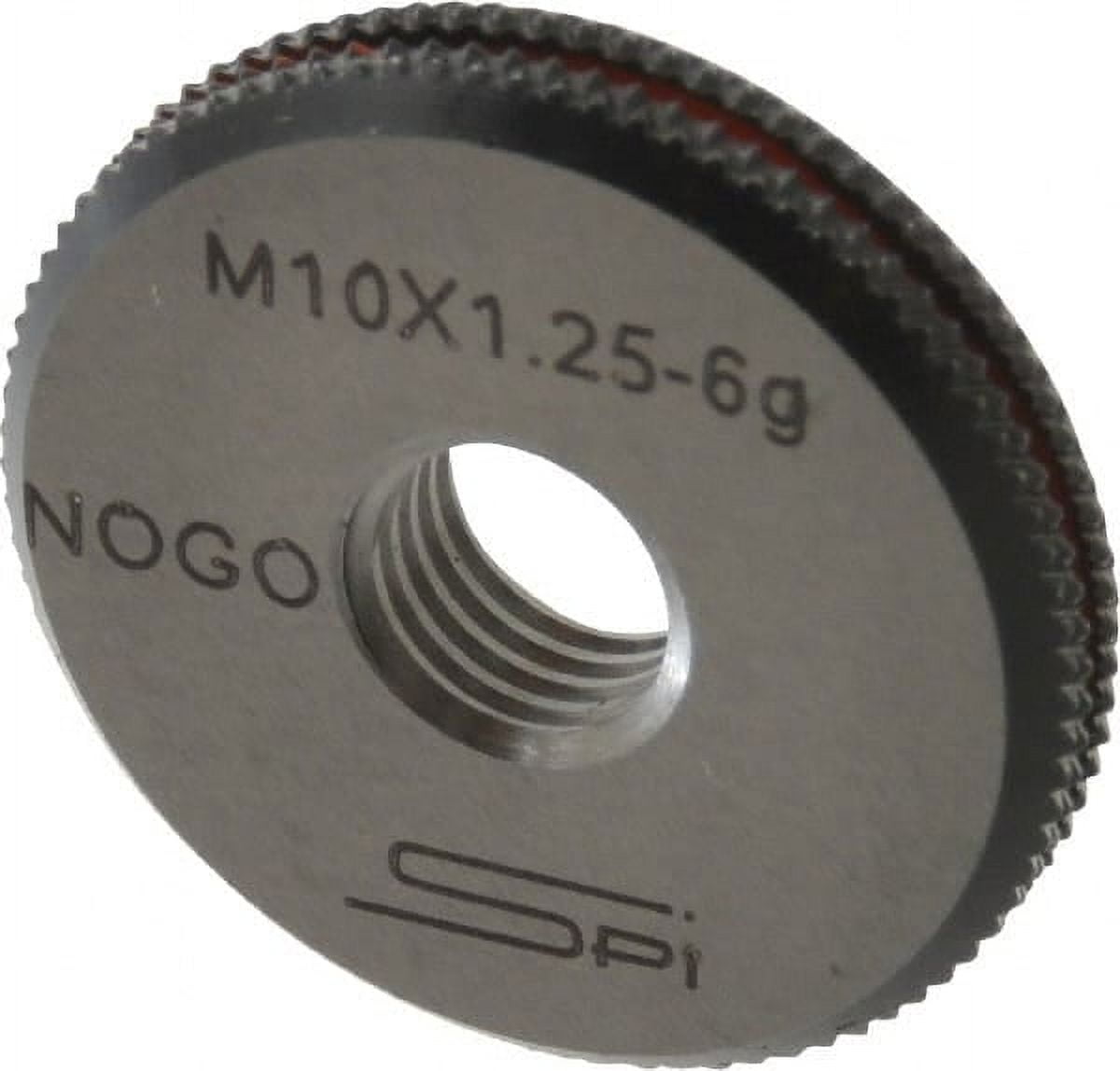 SPI M10x1.25 No Go Single Ring Thread Gage Class 6G, Oil Hardened Nonshrinking Steel (OHNS), NPL ...