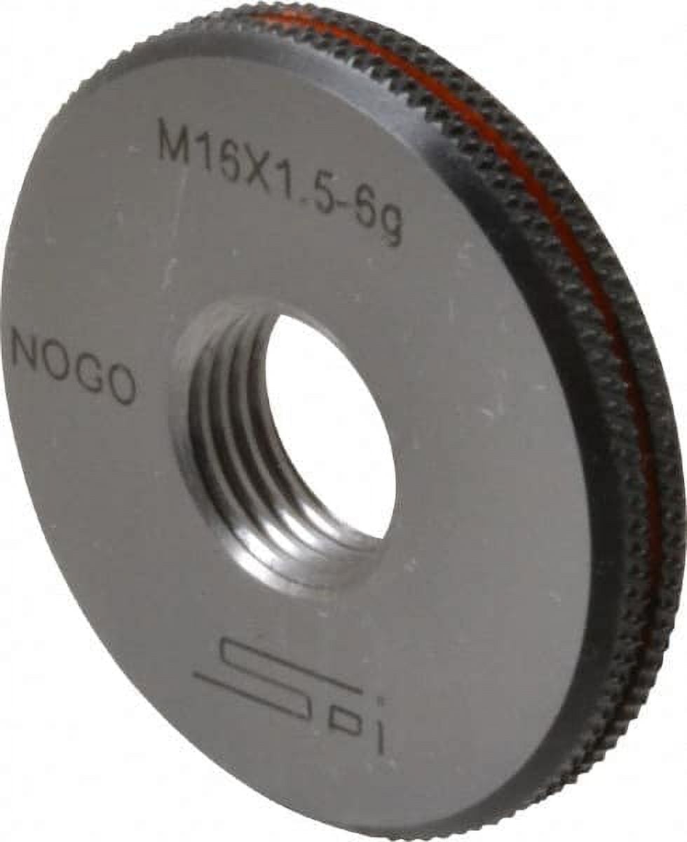 SPI M16x1.5 No Go Single Ring Thread Gage Class 6G, Oil Hardened Nonshrinking Steel (OHNS), NPL ...