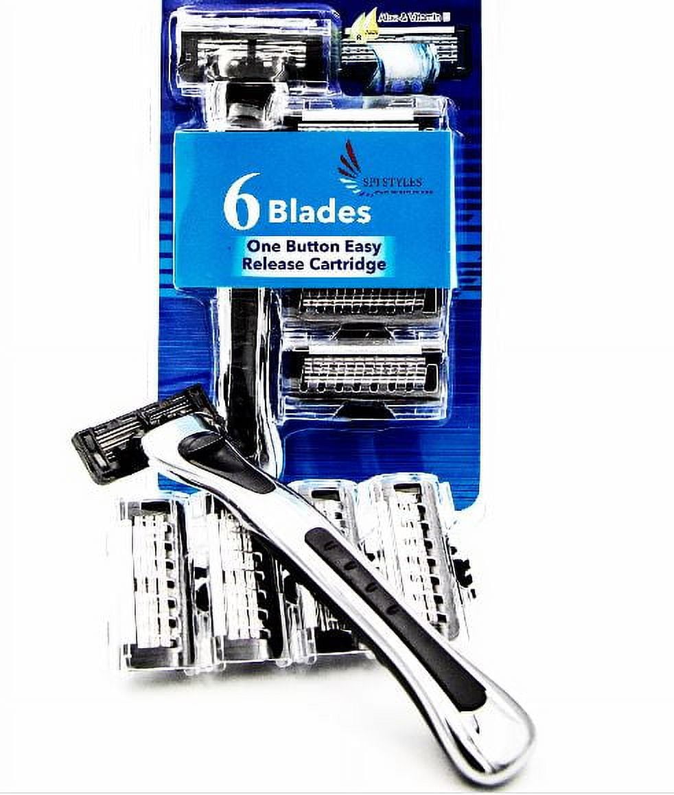 SPI Styles 6 Blade Elite Disposable Razor System - with (5 Replacement ...