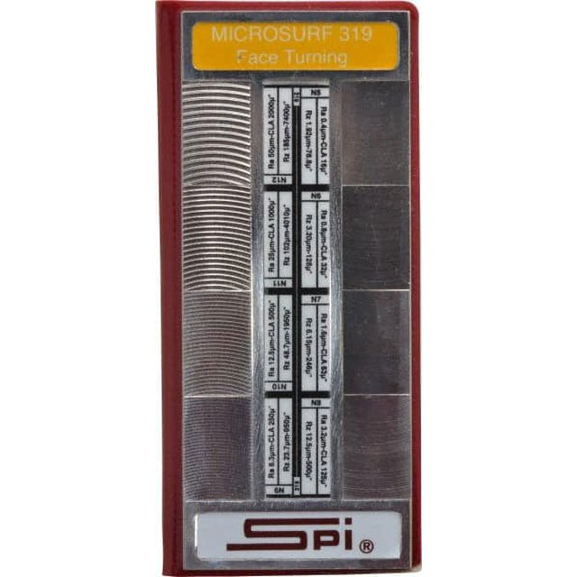 SPI Surface Finish Comparator Plates for Flat Face Turning, 0.4-50 Ra ...
