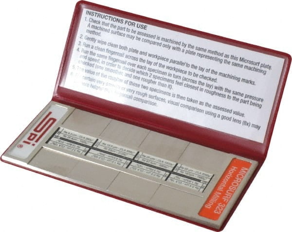 SPI Surface Finish Comparator Plates for Horizontal Milling, 0.4-50 Ra ...