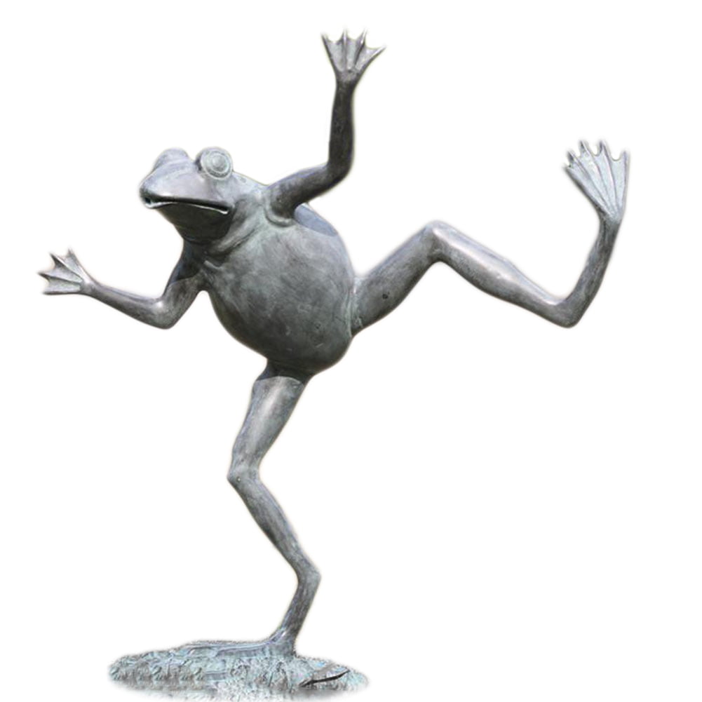 SPI Verdigris Finish Dancing Frog Spitter Statue - Walmart.com