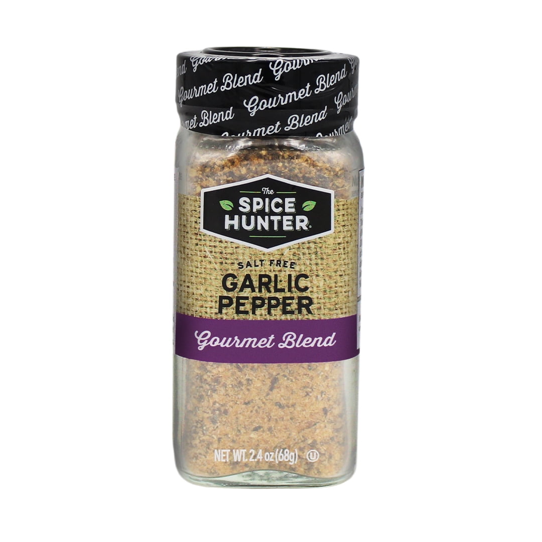 SPICE HUNTER - All Natural Garlic Pepper Salt Free 2.4OZ ( Pack of 6 ...
