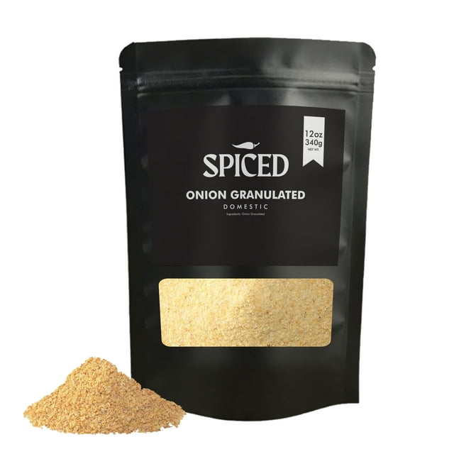 SPICED Granulated Onion Powder, 6 Oz. Coarse Ground Onion Powder for ...