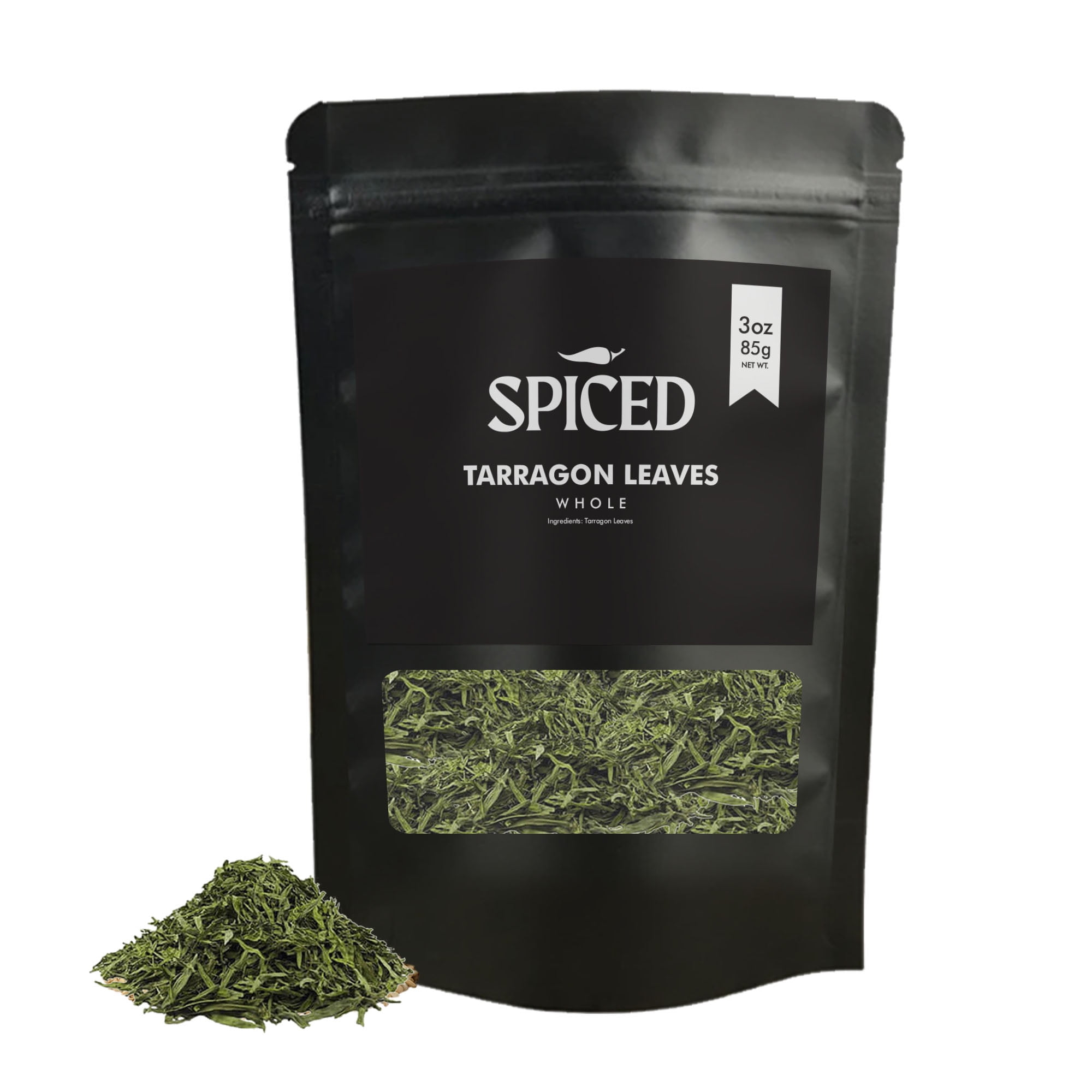 SPICED Tarragon Leaves, 3 Oz of Whole Tarragon Leaves in Closable Bag ...