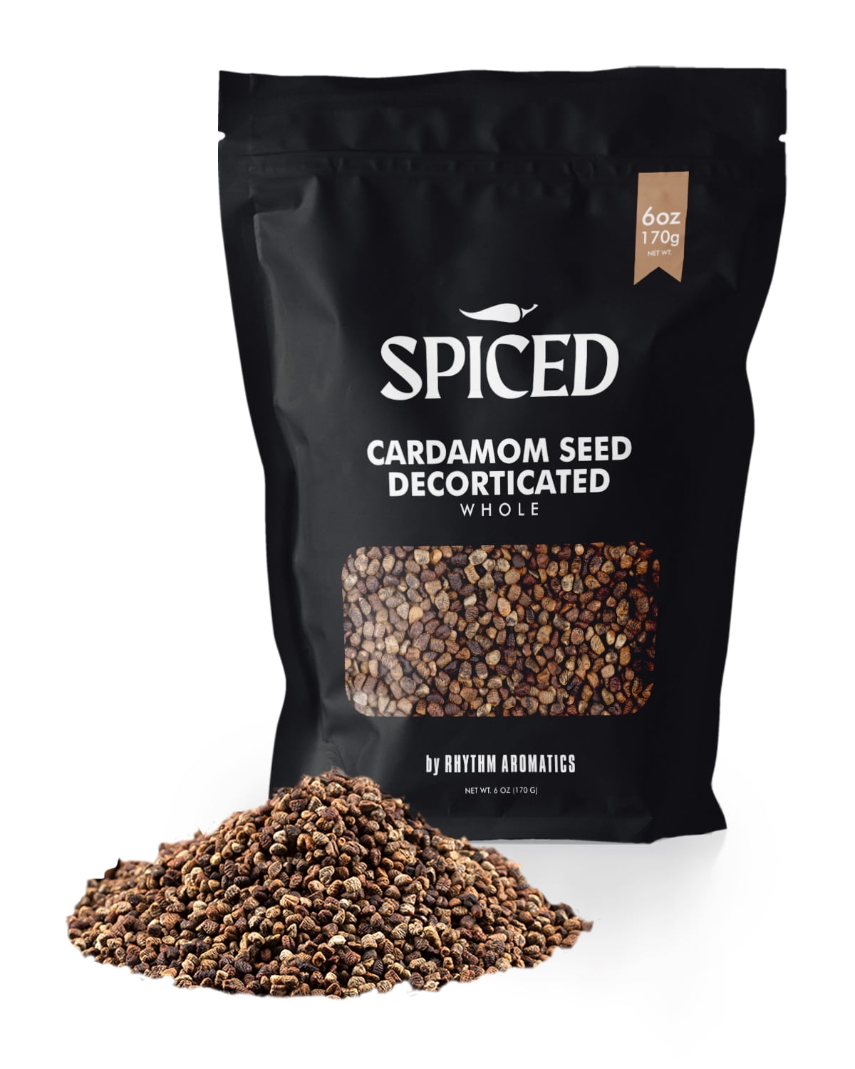 SPICED Whole Decorticated Cardamom Seed, 6oz of Cardamom Seeds in ...