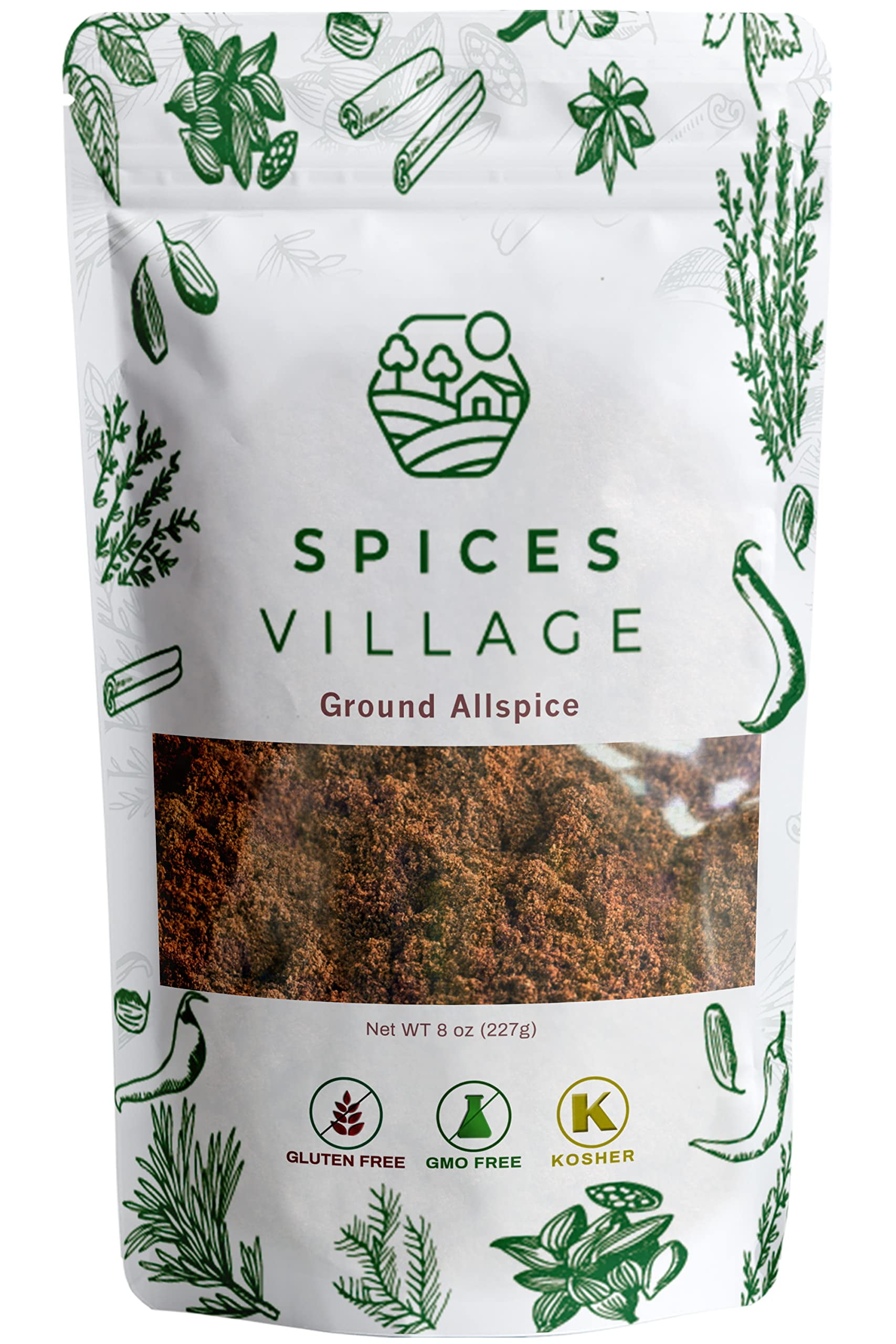SPICES VILLAGE Ground Allspice (8 HYZ01 oz) - Powdered Allspice Berries ...