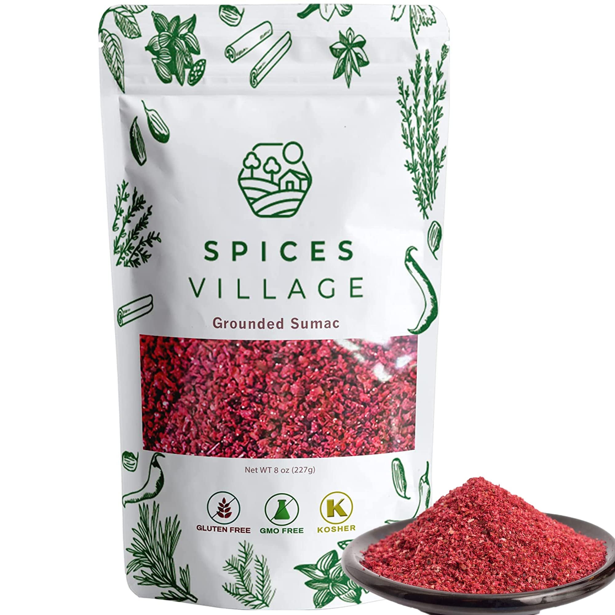 SPICES VILLAGE Ground Sumac MZF22 Spice, Sumac Seasoning, 8 oz, Sumac ...