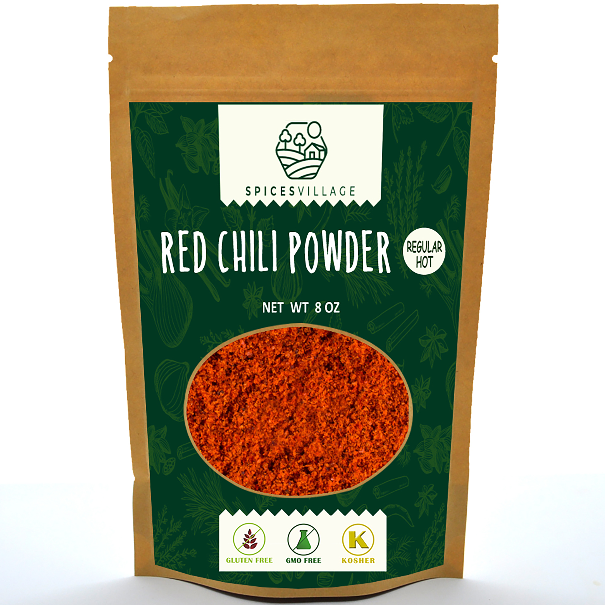 SPICES VILLAGE Red Chili Powder, Regular Hot (8 Oz) - Ground Red ...