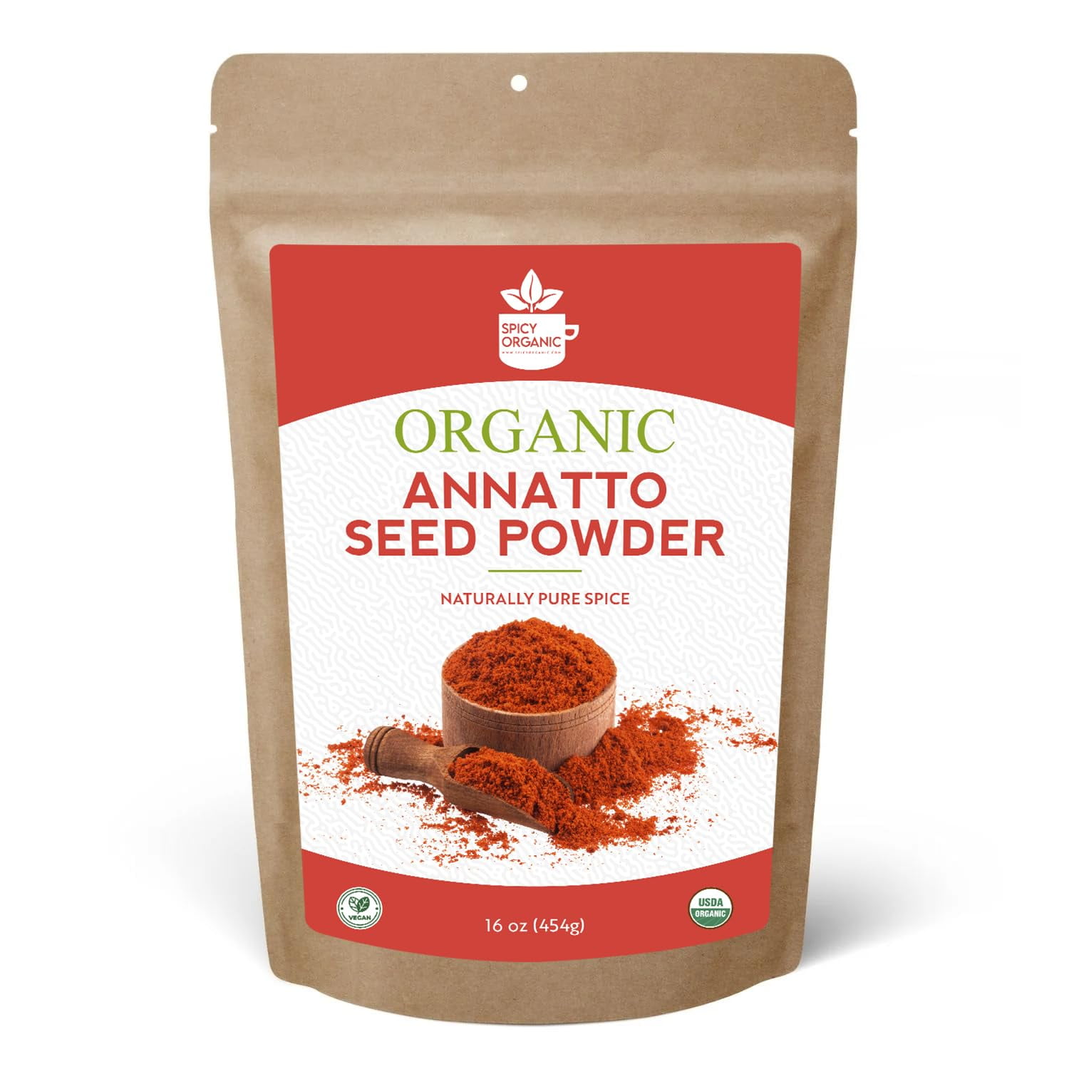 SPICY ORGANIC Annatto Powder 8 oz. - Certified USDA Organic - Ground ...