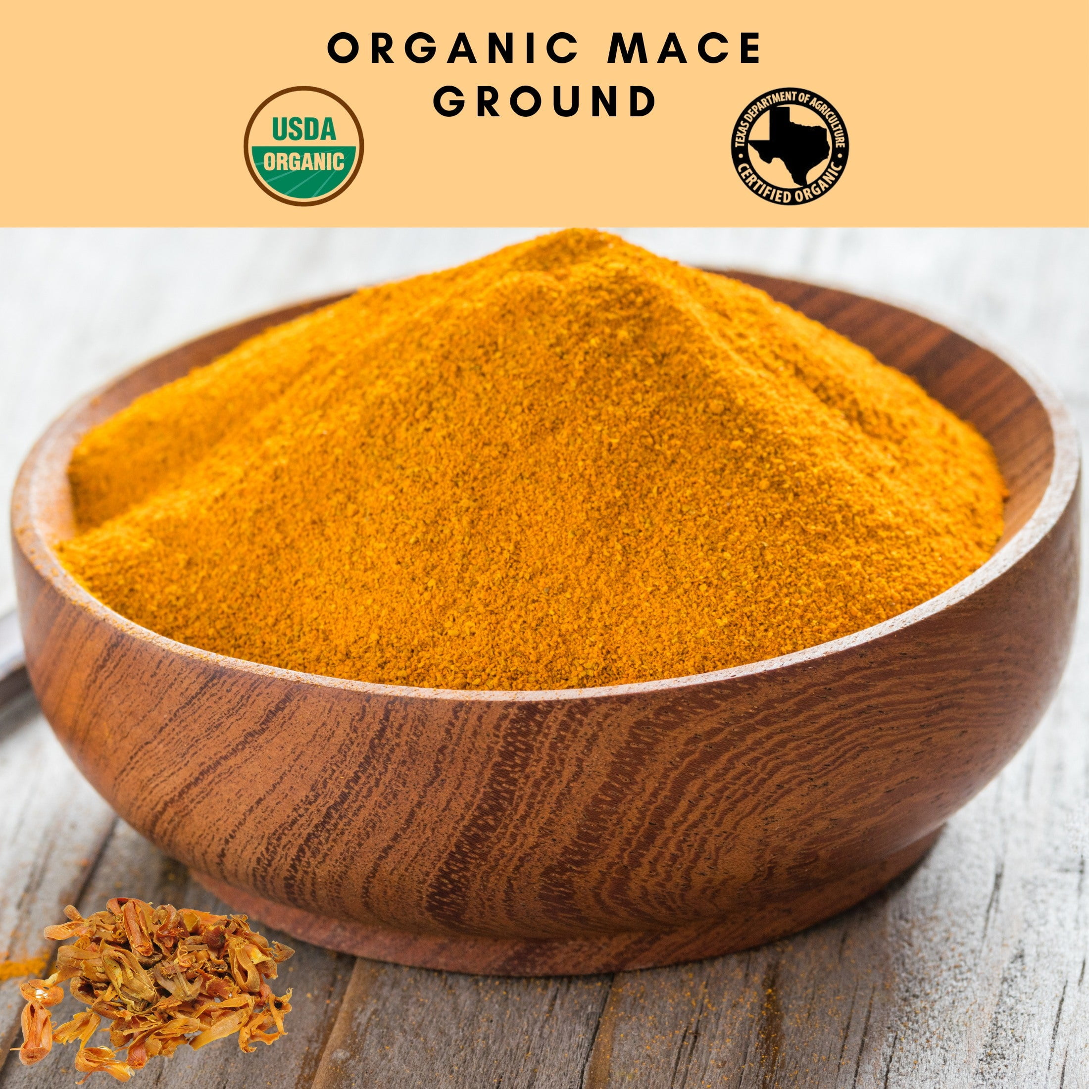 SPICY ORGANIC Mace Powder-44 LBS - Certified USDA Organic – Non-GMO ...