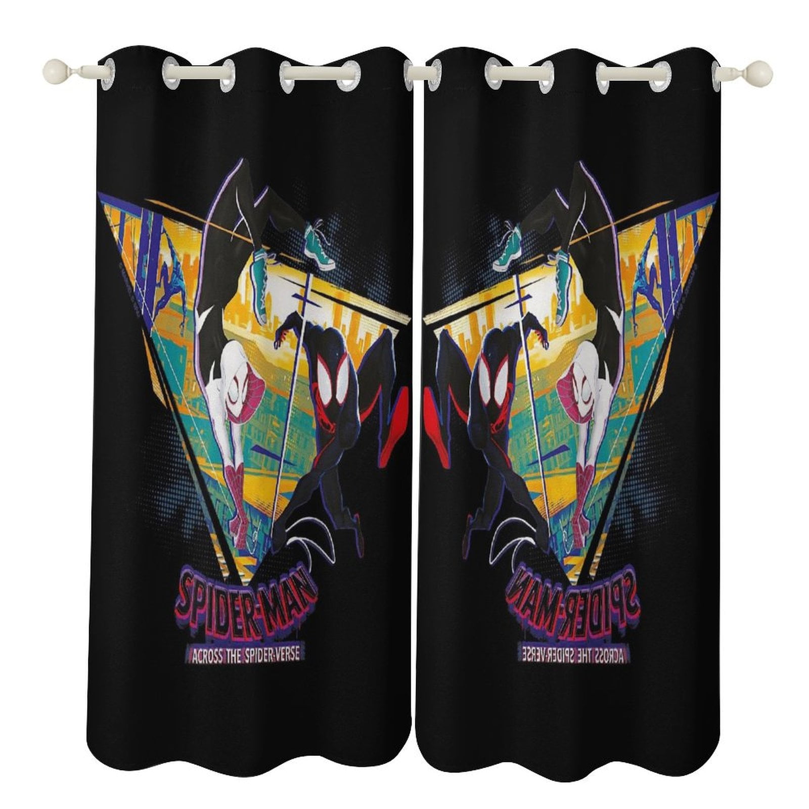 SPIDER-MAN ACROSS THE SPIDER-VERSE Curtains,Blackout Curtains for ...