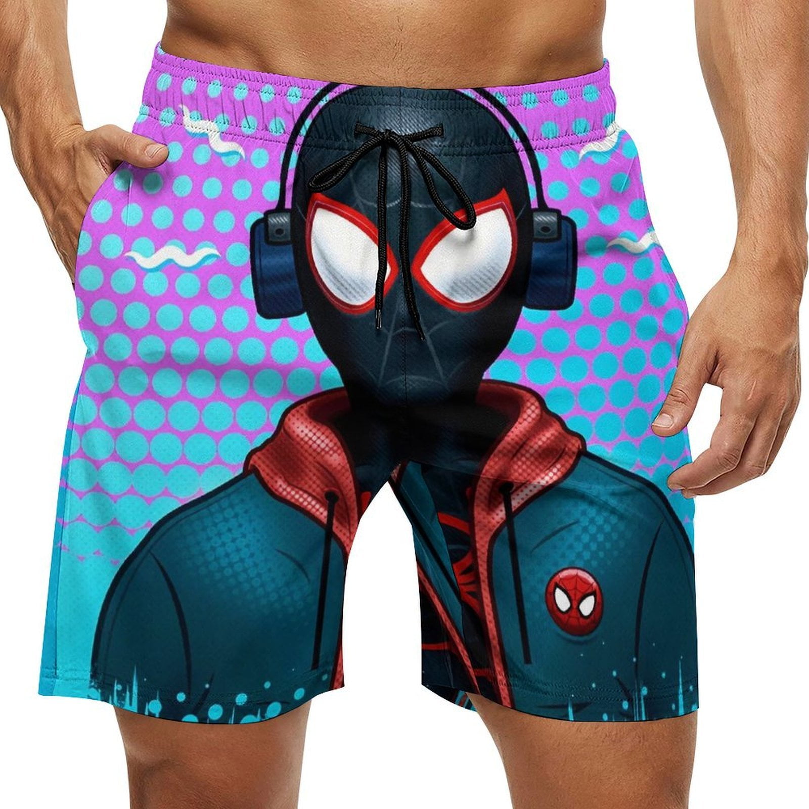 SPIDER-MAN INTO THE SPIDER-VERSE Men's Swim Trunks Quick Dry Bathing ...