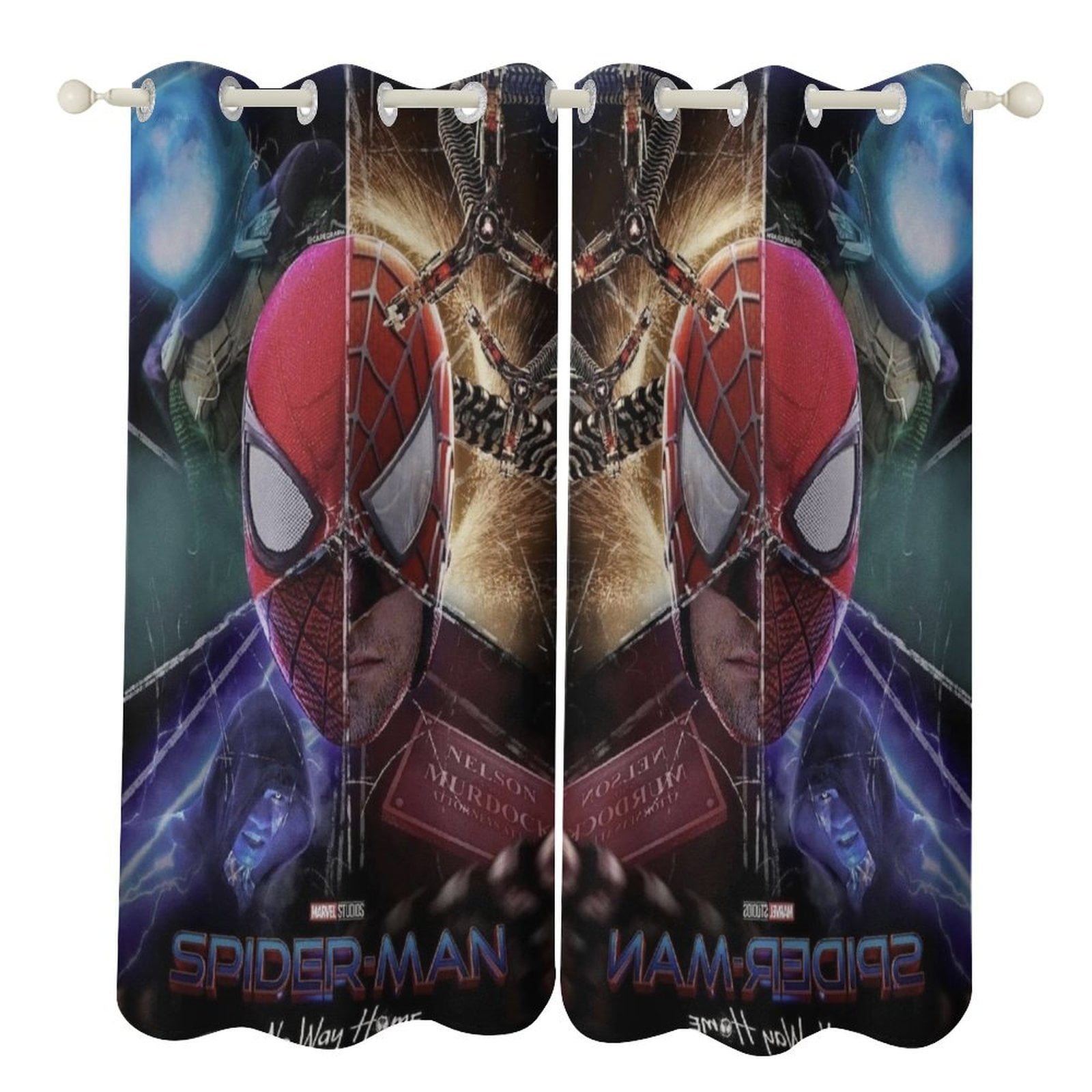 SPIDER-MAN No Way Home Curtains 84 Inch,Blackout Curtains,Cartoon ...