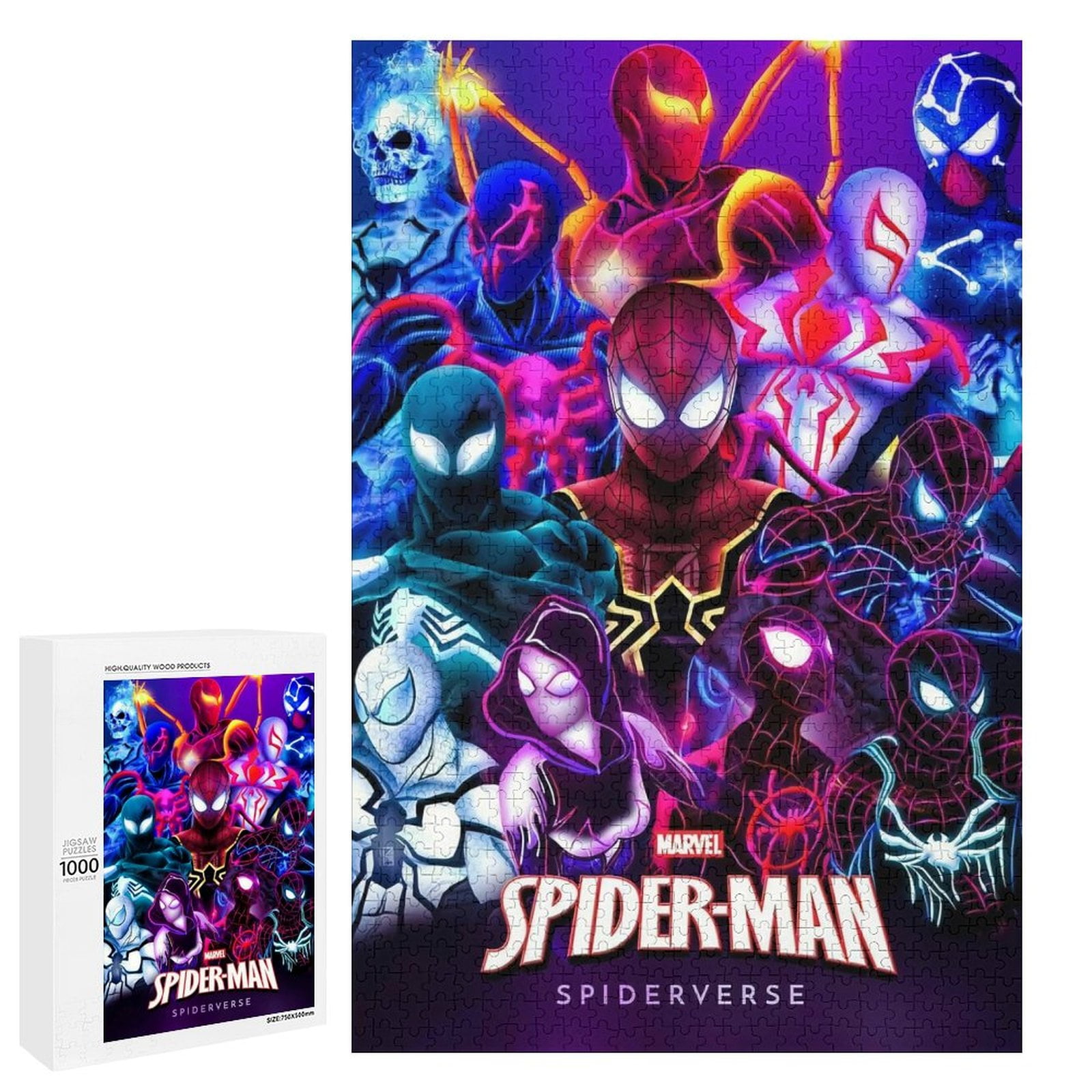 SPIDER-MAN SPIDERVERSE Puzzles- 1000 Piece Jigsaw Puzzle for Adults ...