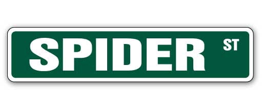 SPIDER Street Sign spiders insects bug entomology arachnid | Indoor ...