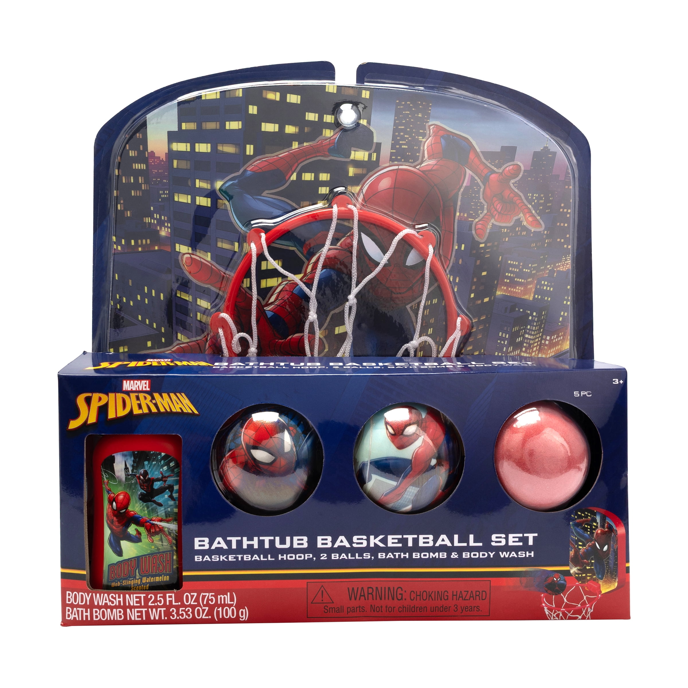Spiderman Bath Tub Basketball Set, 5 Pieces, Ages 3+ - Walmart.com