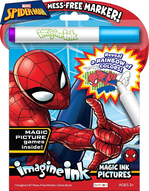 SPIDERMAN IMAGINE INK MAGIC PICTURES WITH MESS FREE MARKER - Walmart.com