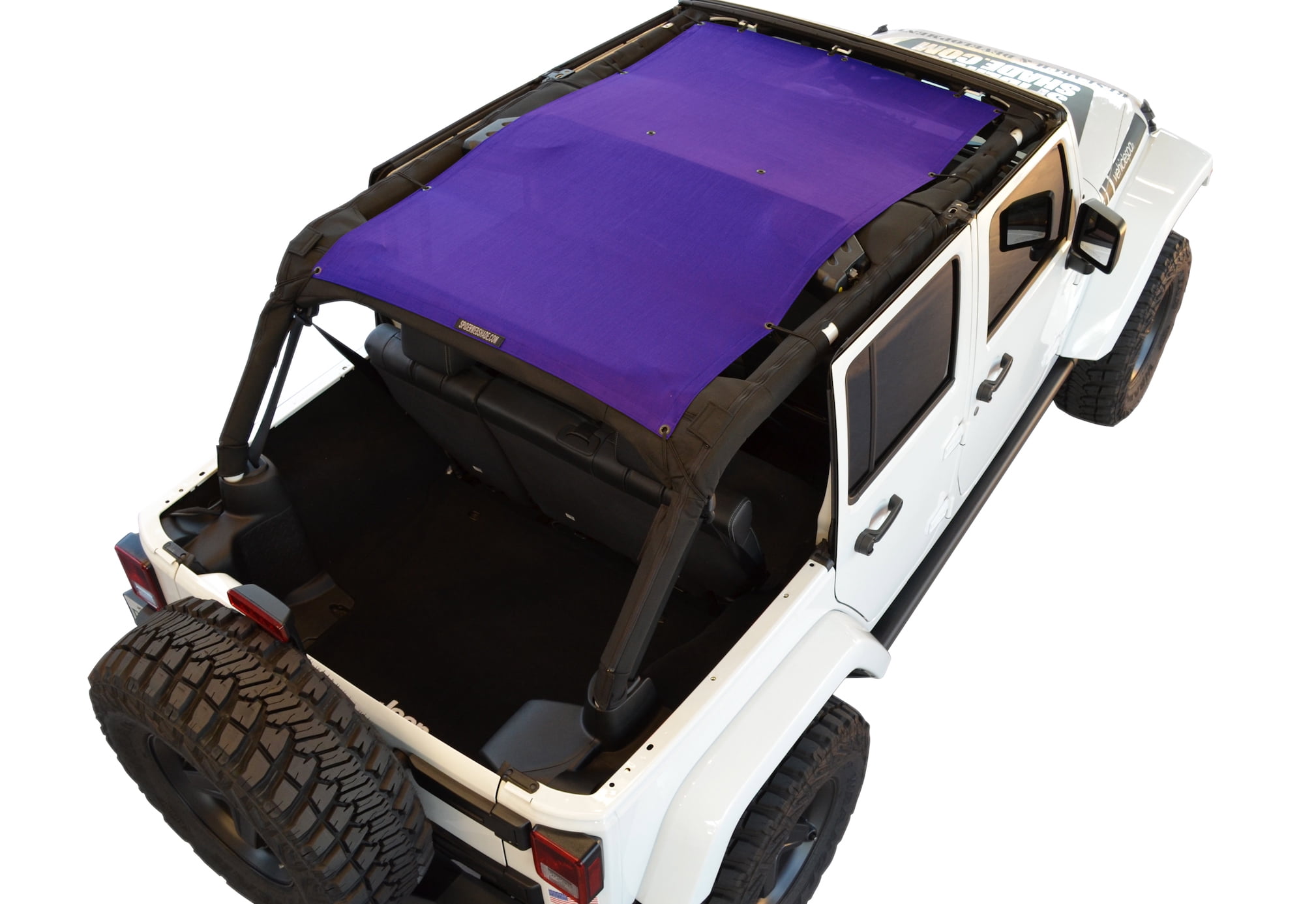 SPIDERWEBSHADE Jeep Wrangler Mesh Shade Top Sunshade UV Protection ...