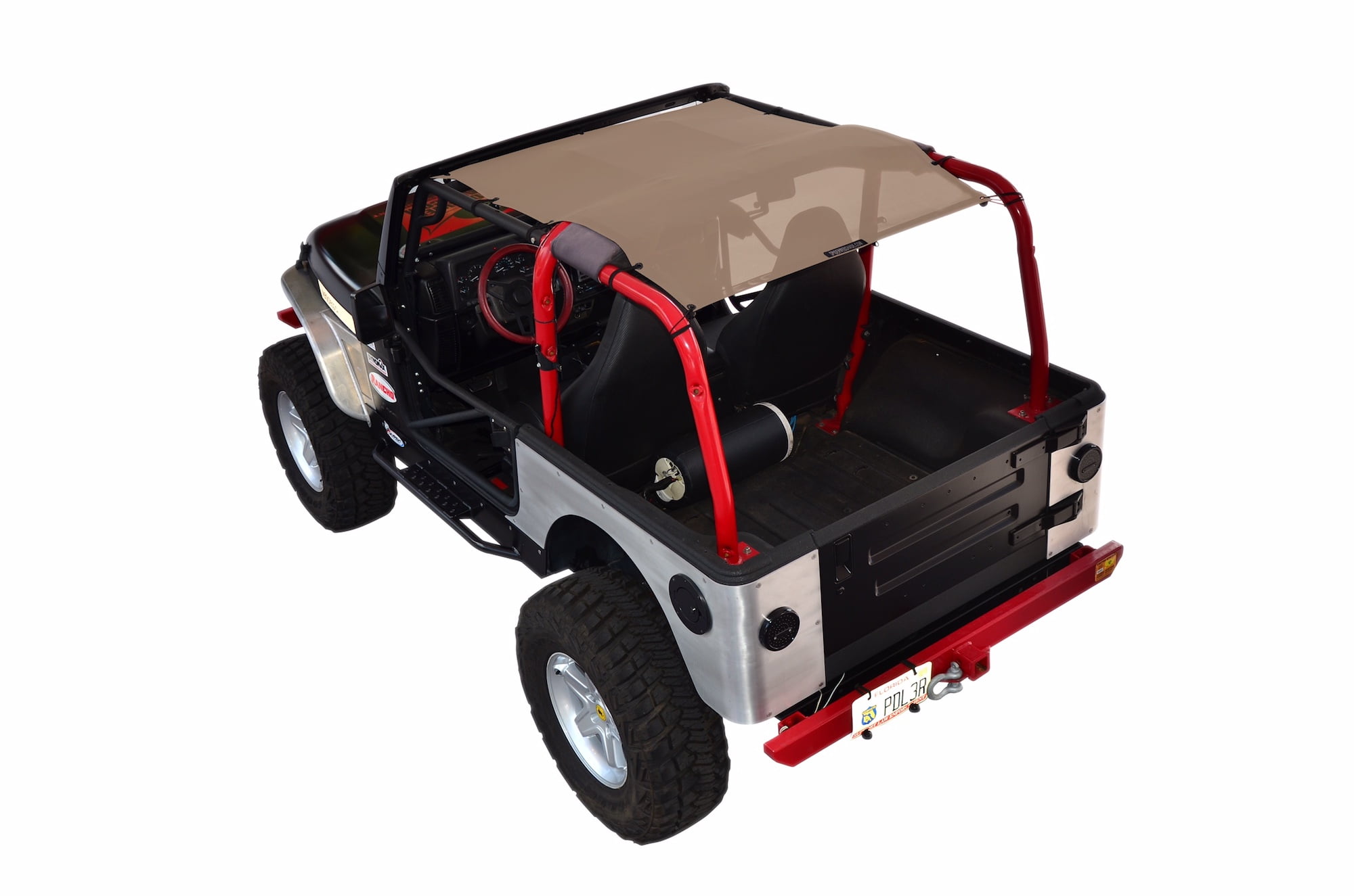 SPIDERWEBSHADE Jeep Wrangler Mesh Shade Top Sunshade UV Protection ...